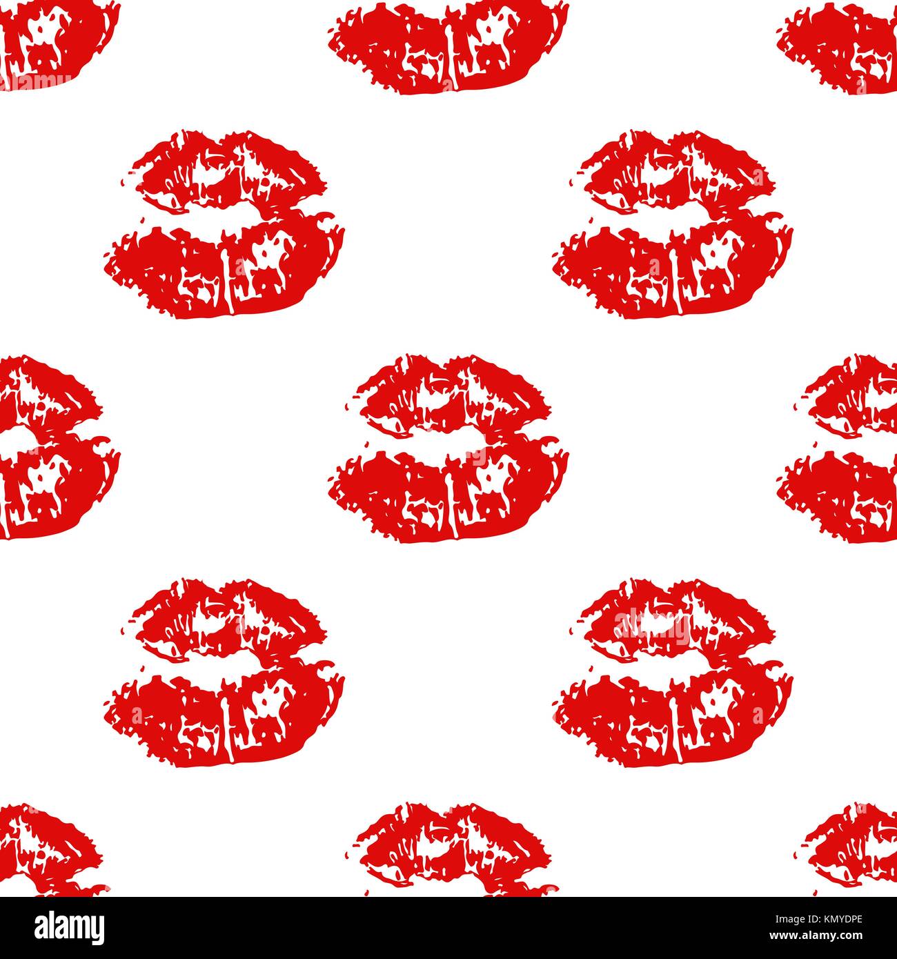 Kiss, Lips Seamless Pattern background. Vector Illustration isolated on ...