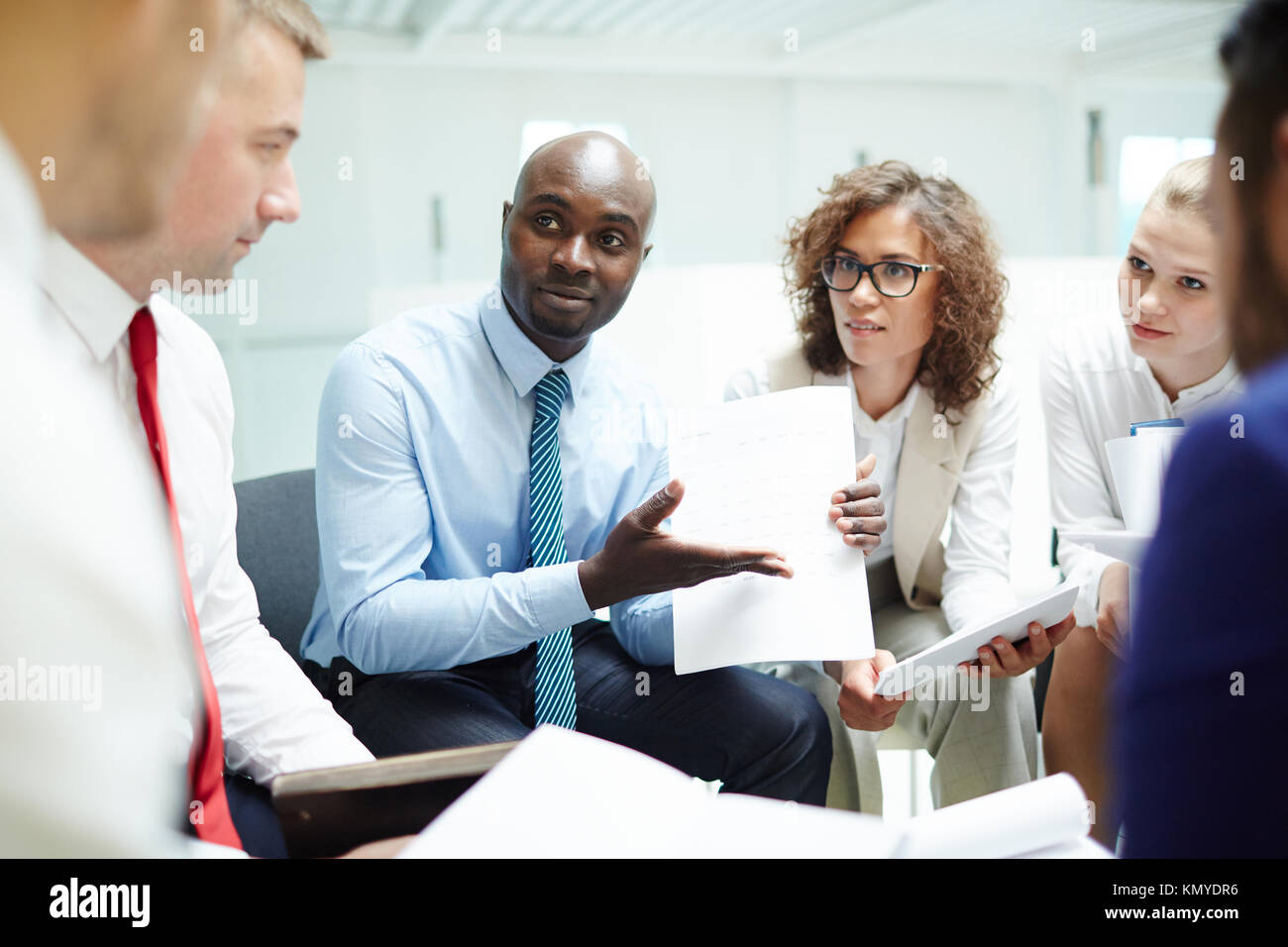 Explaining financial data Stock Photo - Alamy