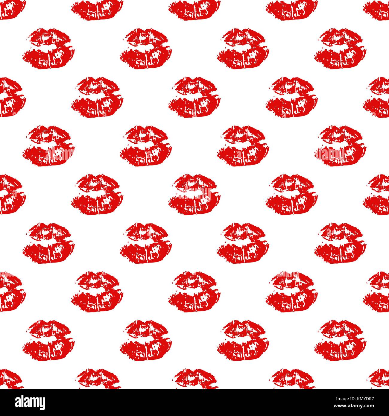 Kiss, Lips Seamless Pattern background. Vector Illustration isolated on ...