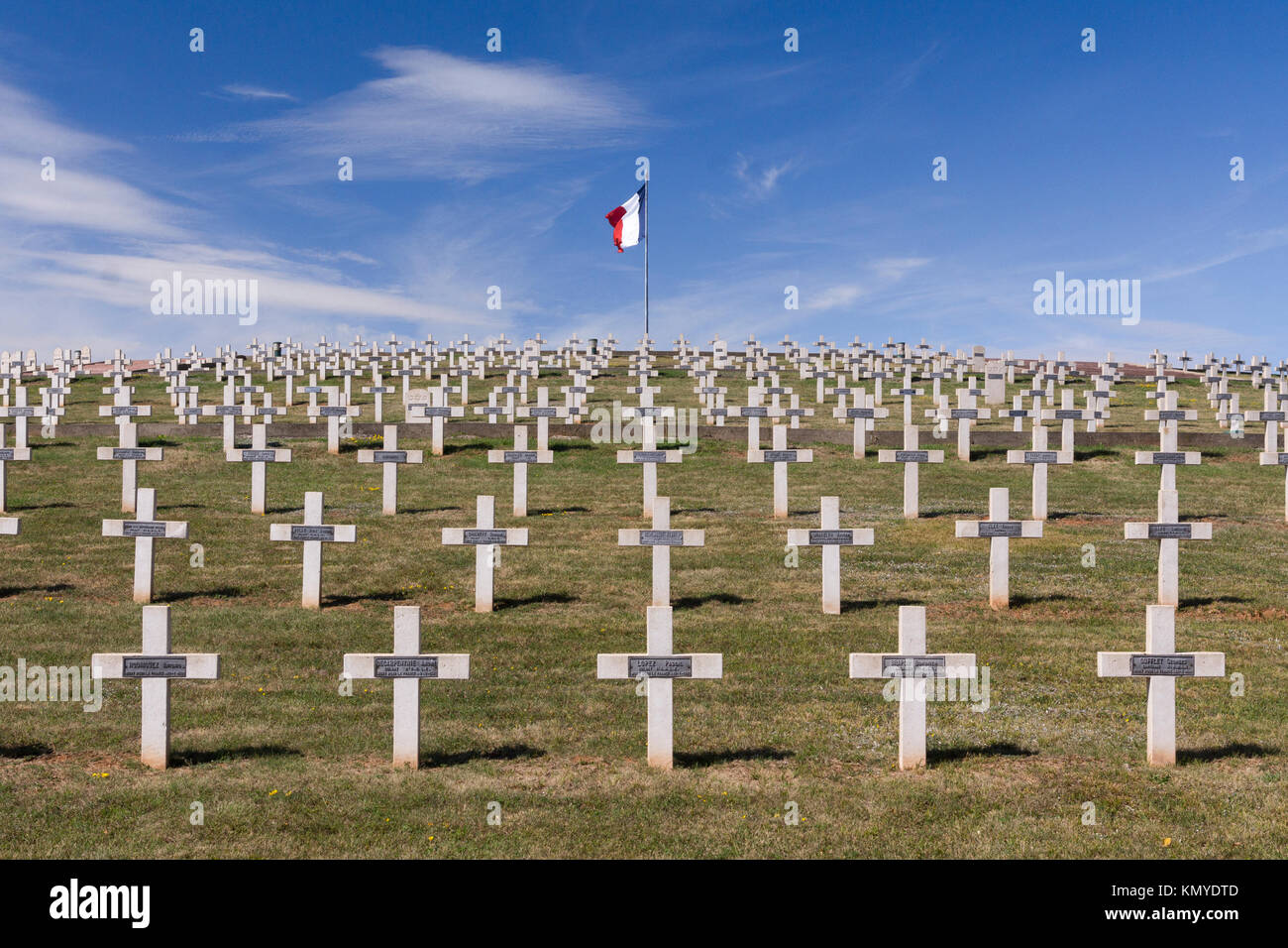 Gravestones of French war dead at the Nécropole nationale de Sigolsheim ...