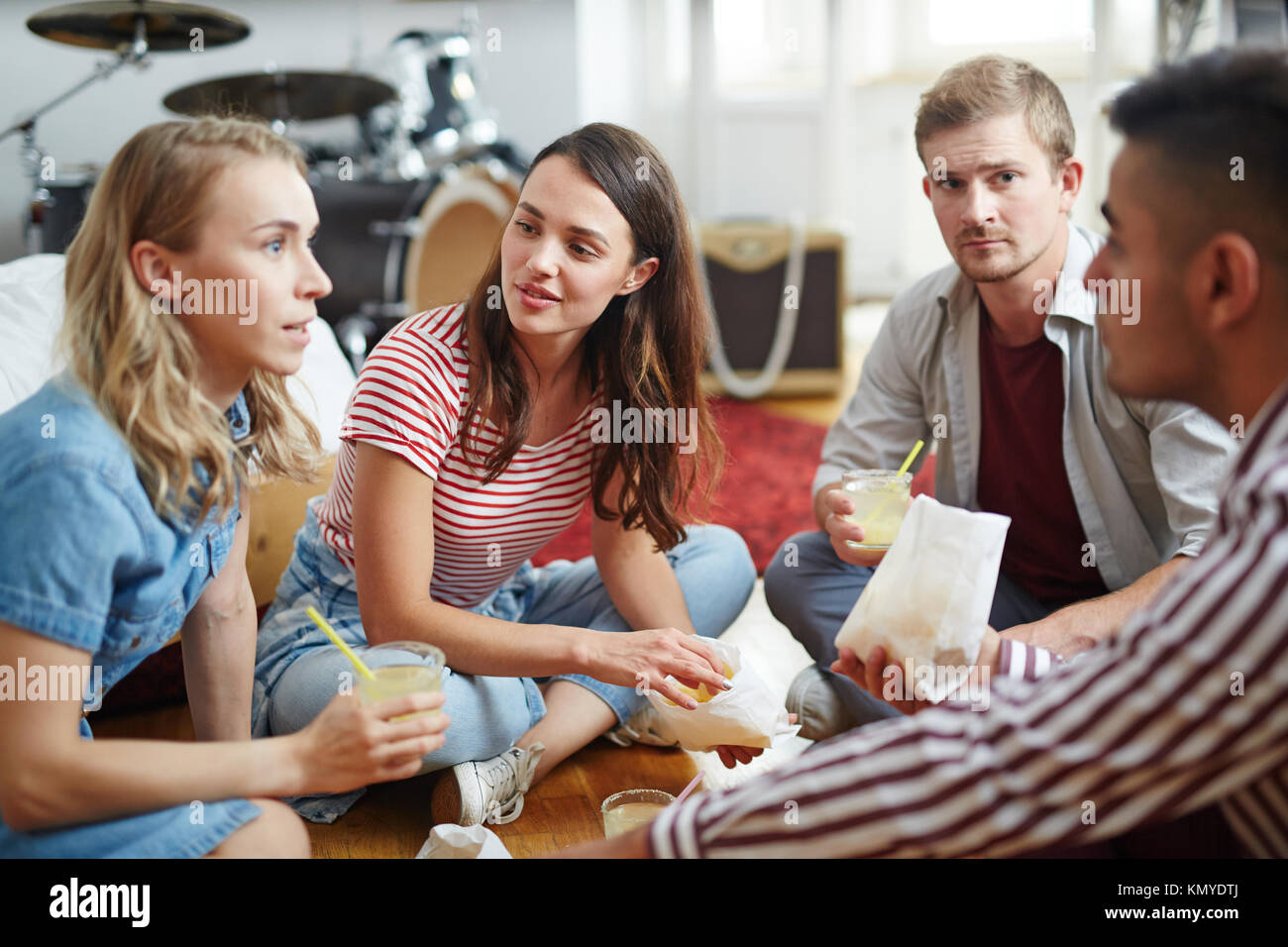Gathering at home Stock Photo - Alamy