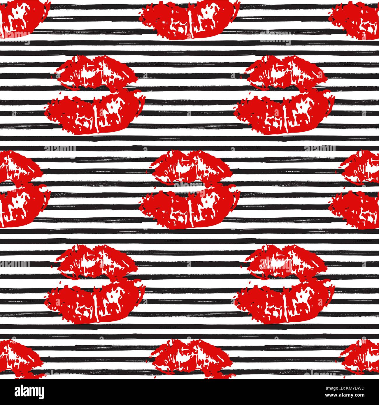 Kiss, Lips Seamless Pattern background. Vector Illustration isolated on ...