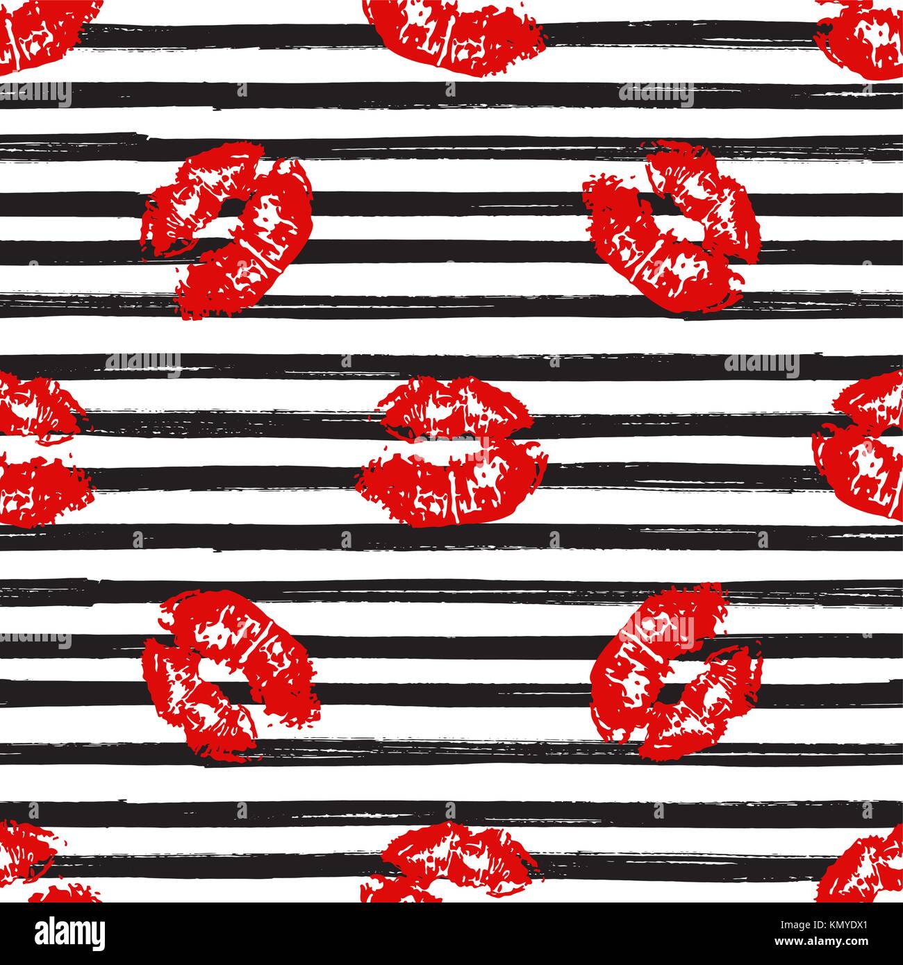 Kiss, Lips Seamless Pattern background. Vector Illustration isolated on ...