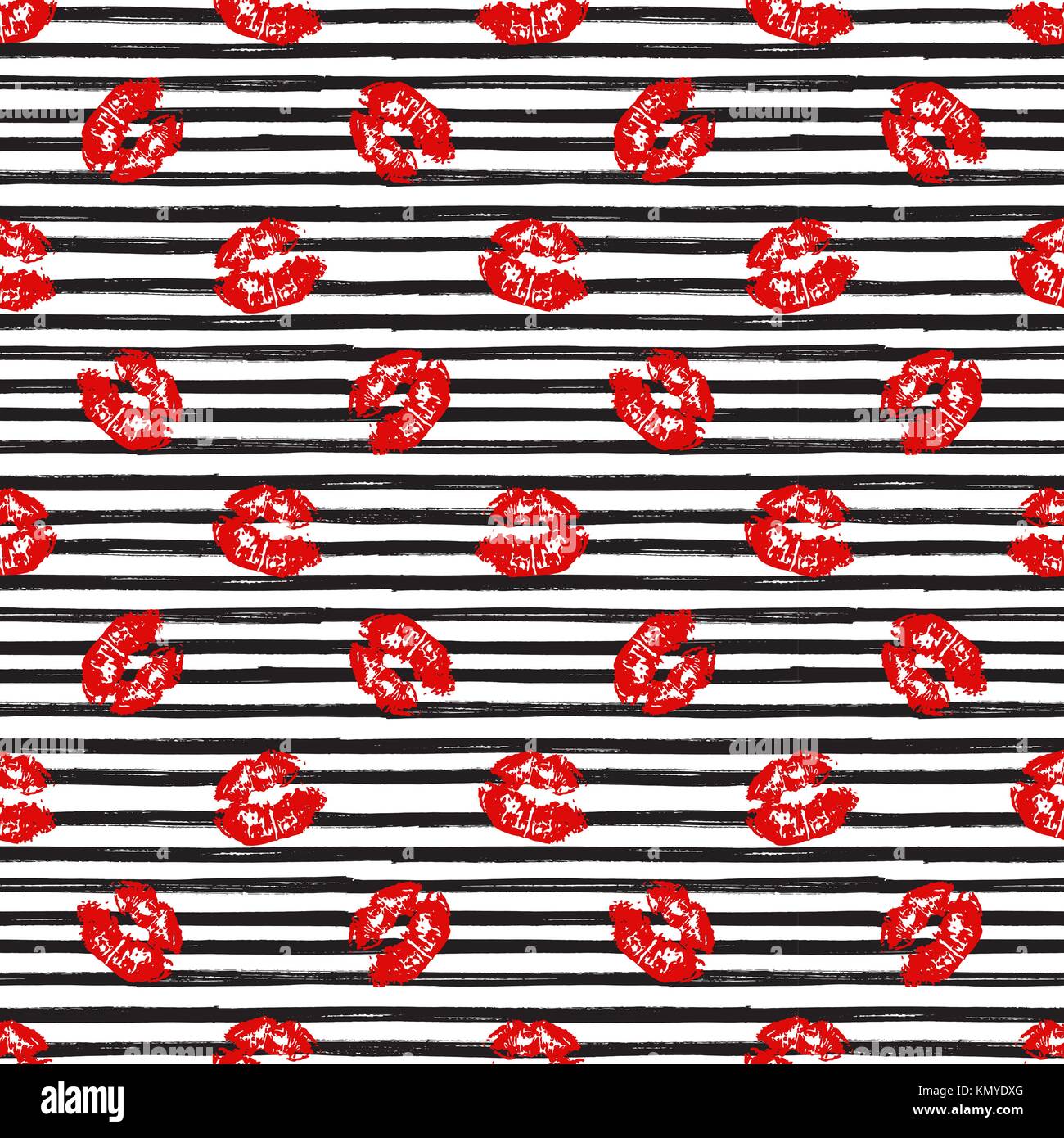 Kiss, Lips Seamless Pattern background. Vector Illustration isolated on ...