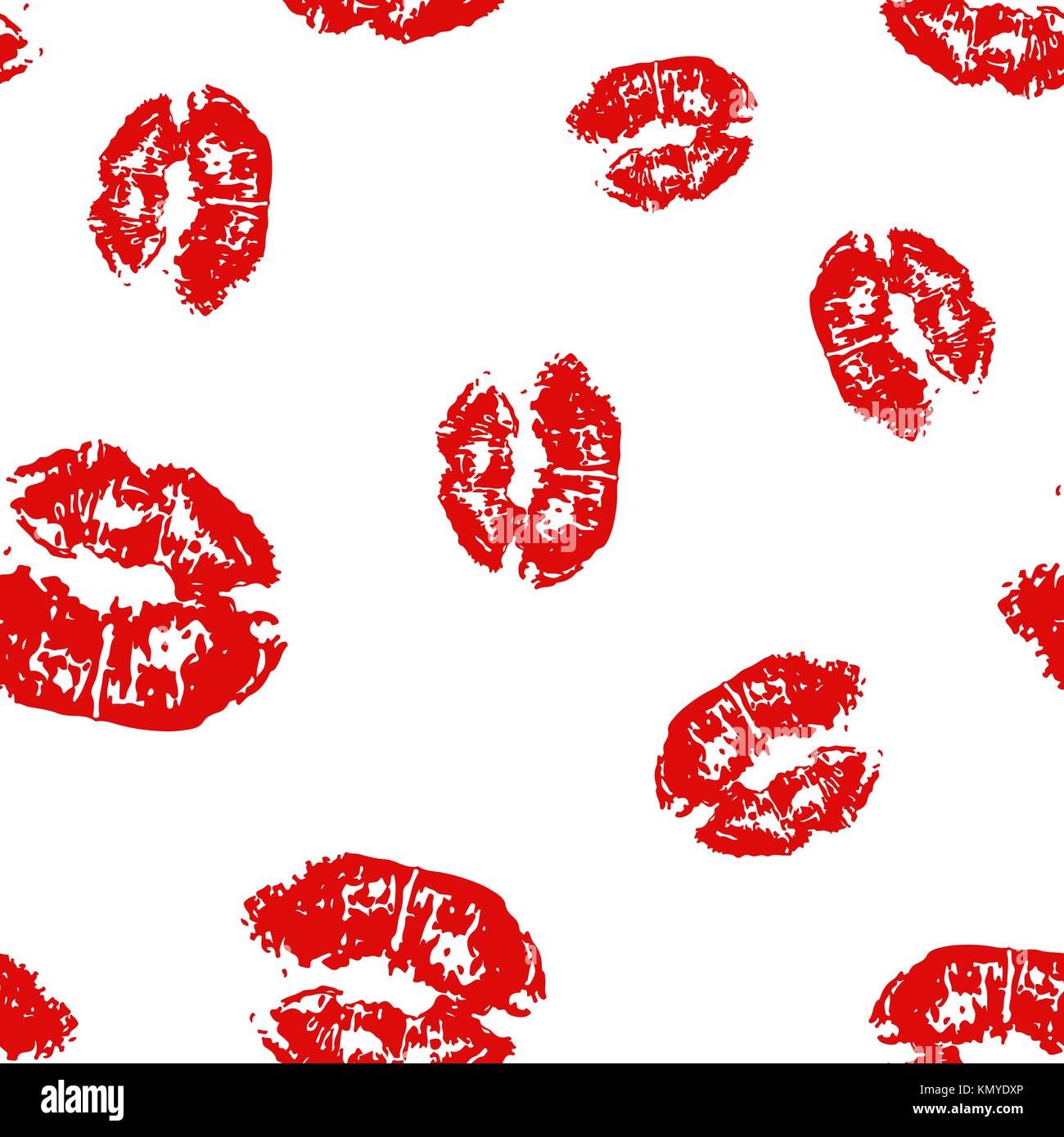 Kiss, Lips Seamless Pattern background. Vector Illustration isolated on ...