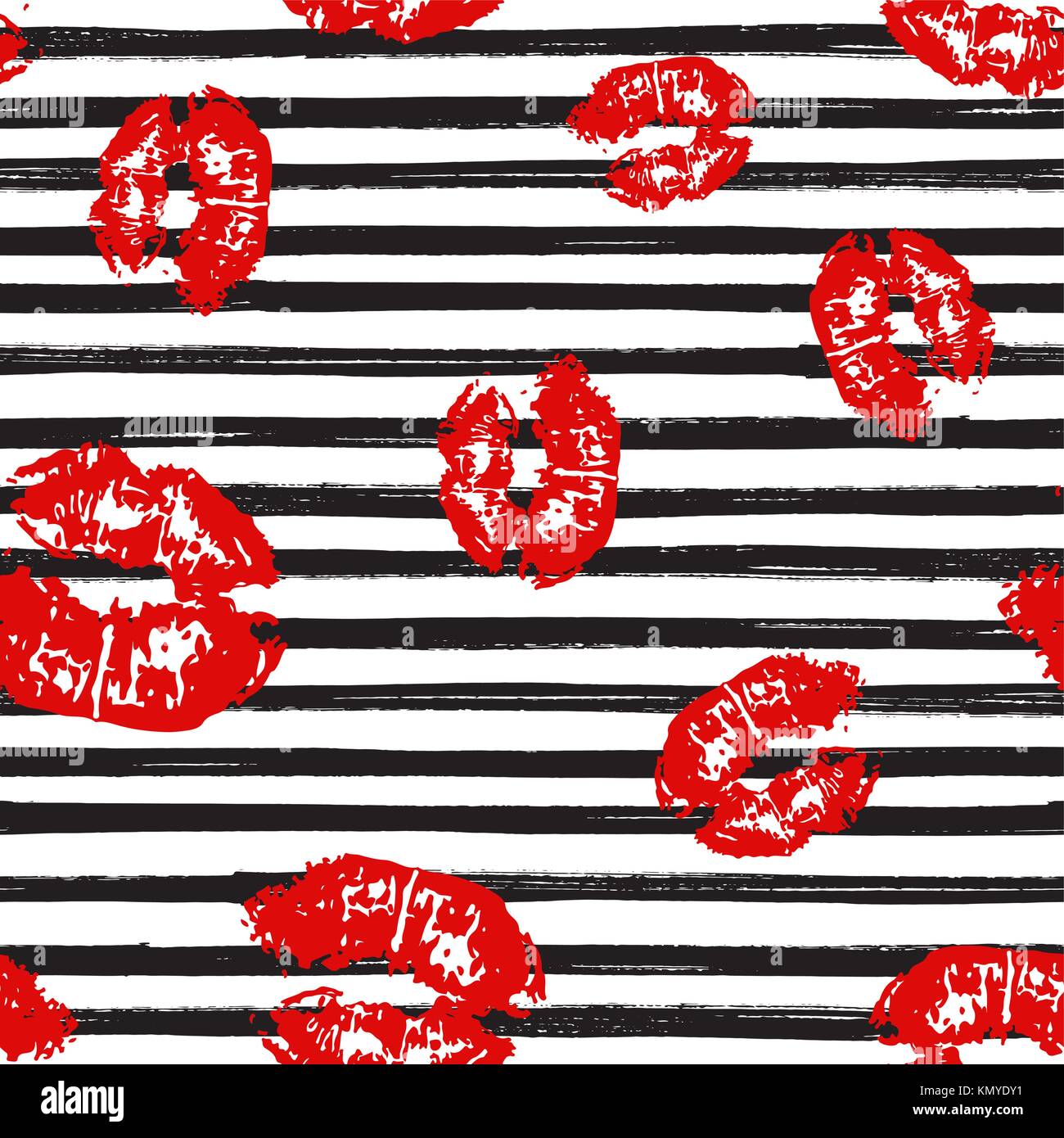 Kiss, Lips Seamless Pattern background. Vector Illustration isolated on ...