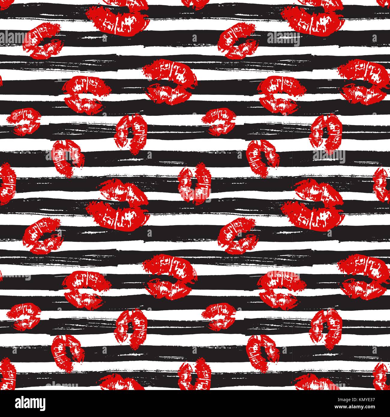 Kiss, Lips Seamless Pattern background. Vector Illustration isolated on ...
