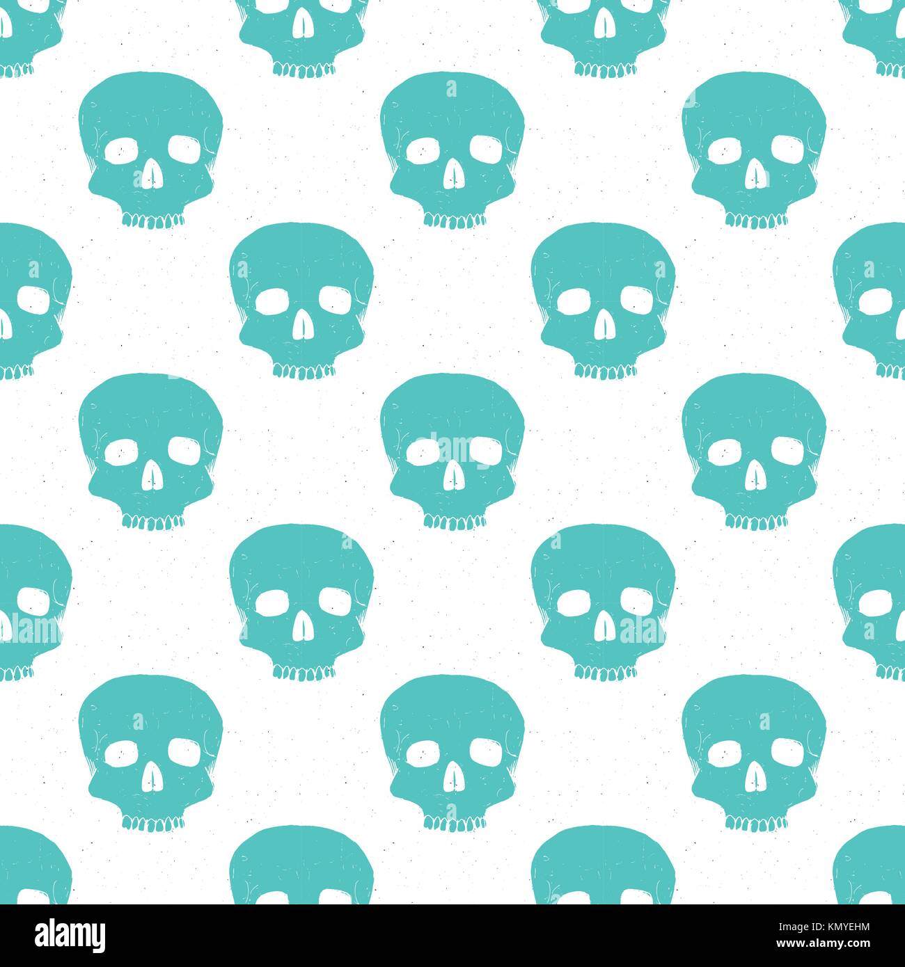 Skull seamless pattern, hand drawn sketch vector illustration Stock ...
