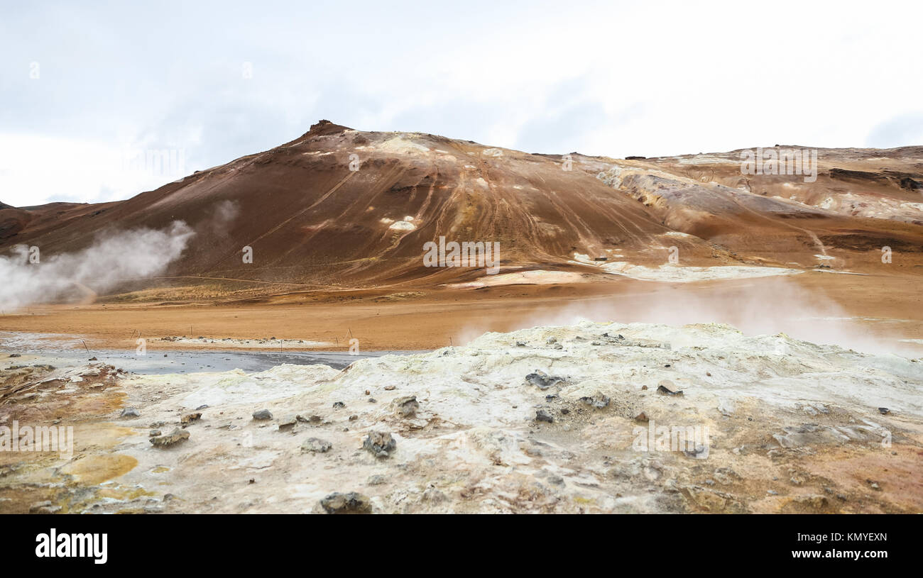 Namafjall geothermal area in North of Iceland Stock Photo - Alamy