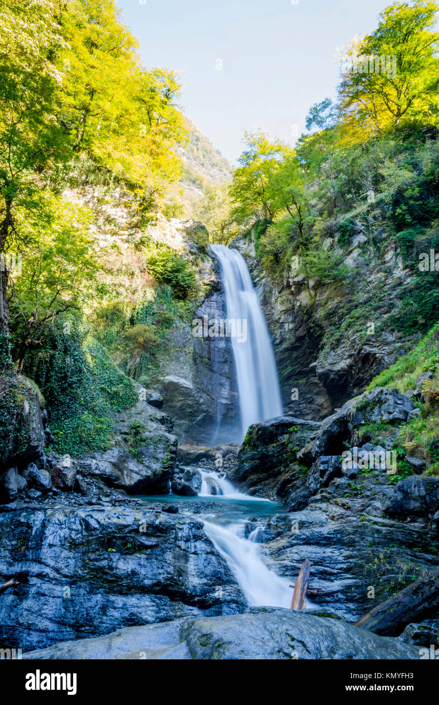 Gurgeniani's Waterfall long exposure, Lagodekhi national park Georgia ...