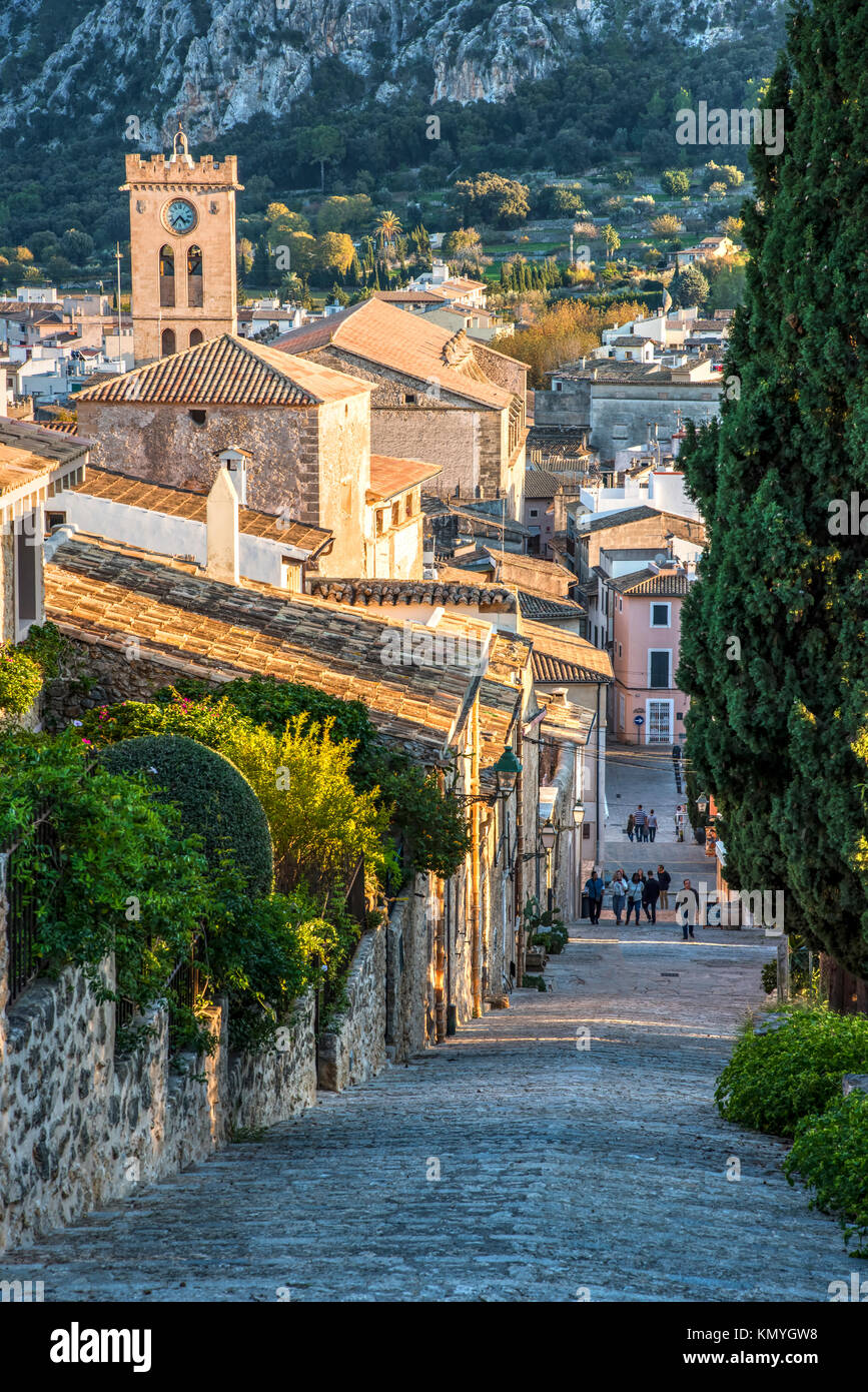 Calvari Steps, Pollenca, Majorca, Balearic Islands, Spain Stock Photo ...