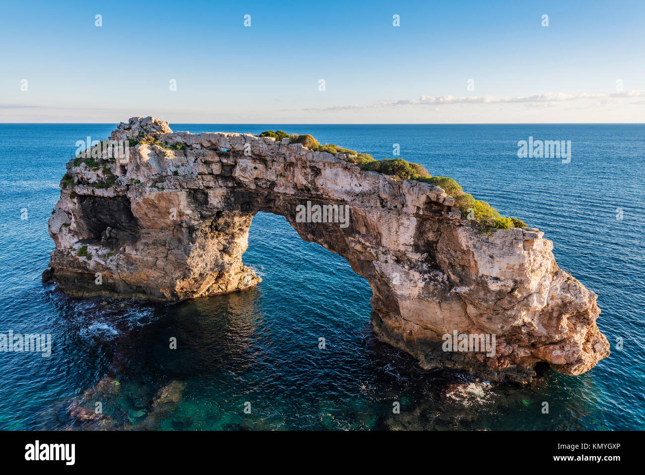 Es Pontas arch, Santanyi, Majorca, Balearic Islands, Spain Stock Photo ...