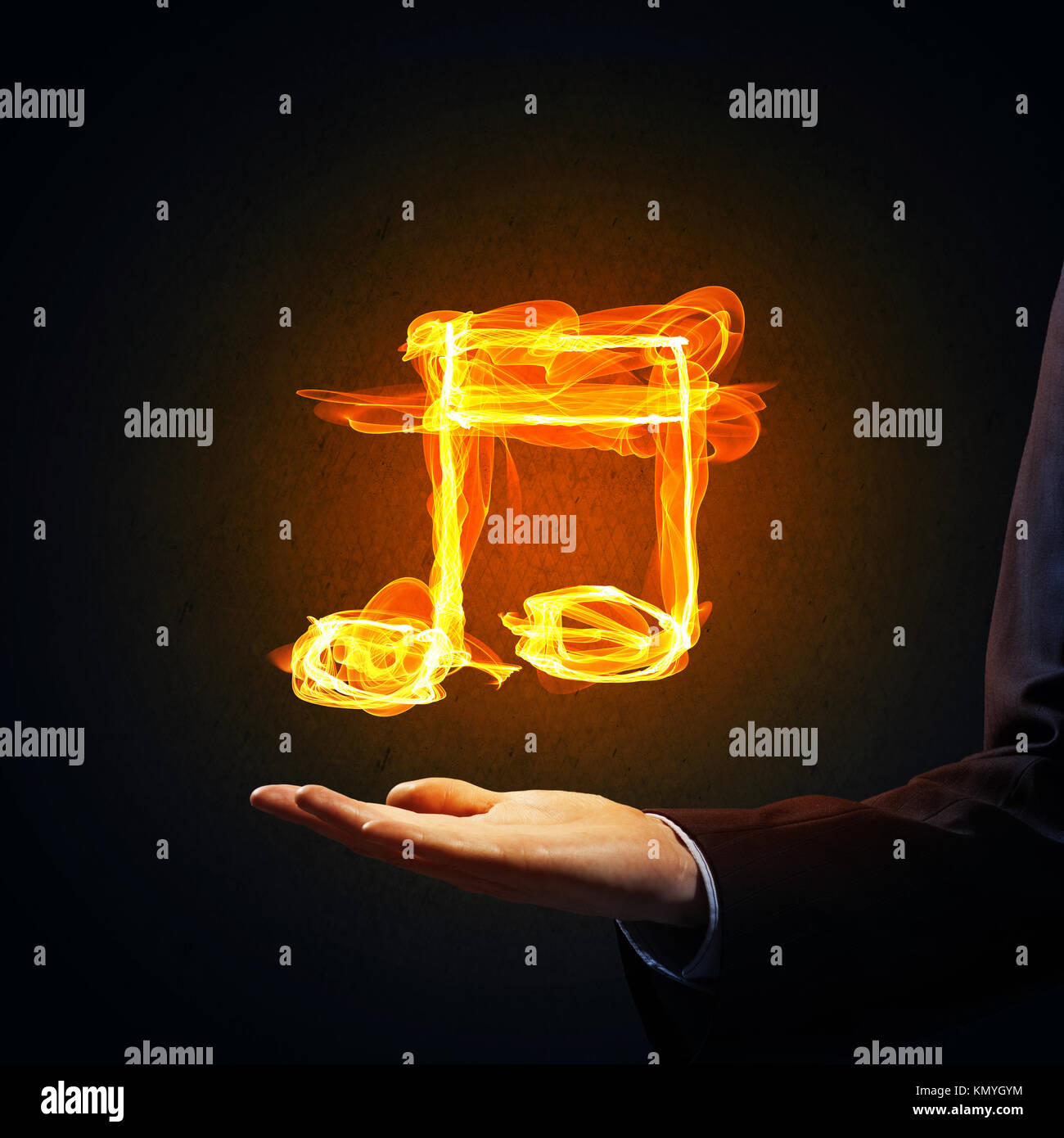 Fire music icon Stock Photo - Alamy