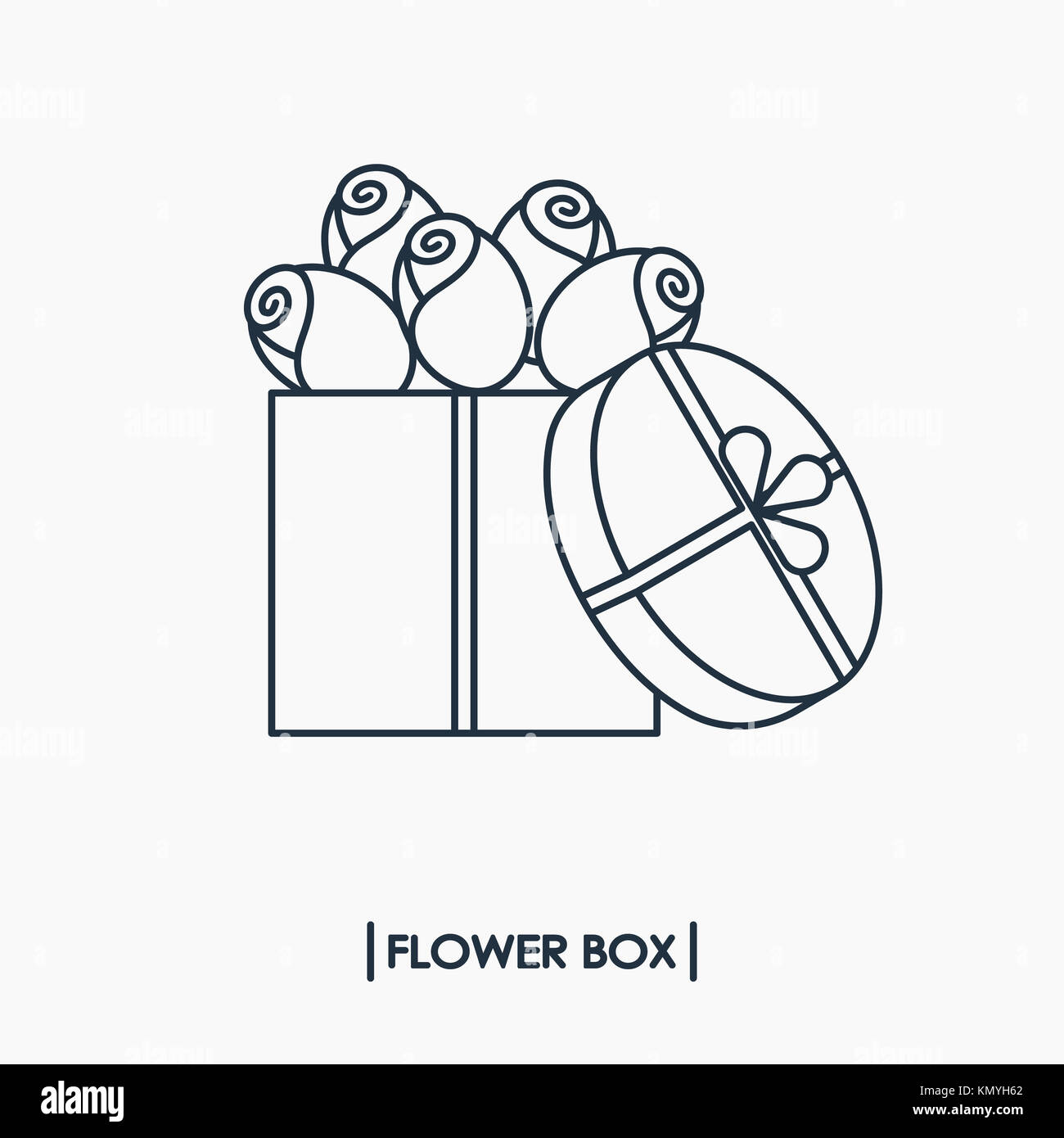 Bouquet outline icon simple Cut Out Stock Images & Pictures - Alamy