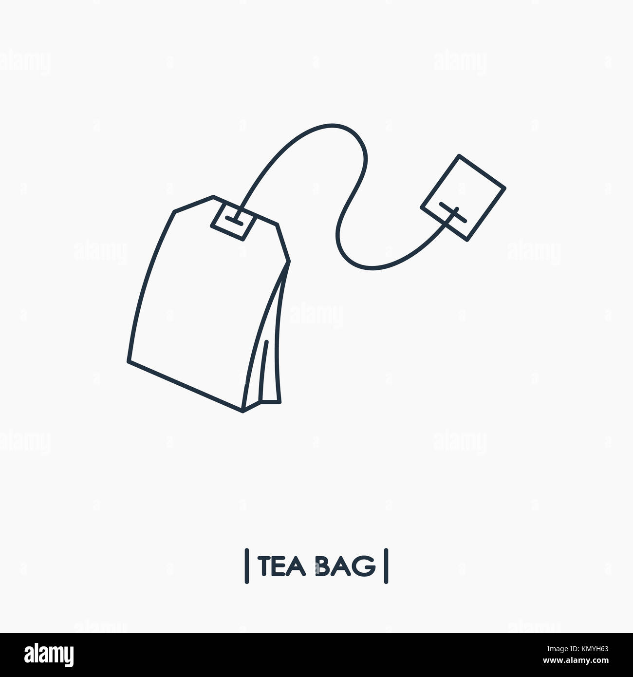 Tea bag outline icon Stock Photo - Alamy