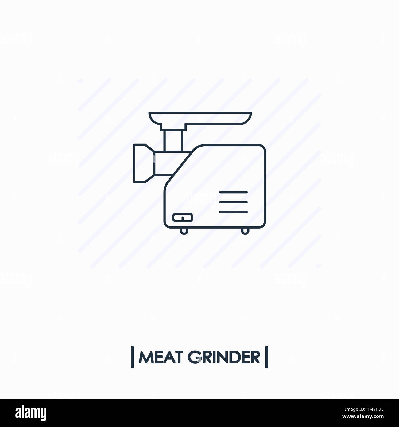 Meat grinder outline icon isolated Stock Photo - Alamy