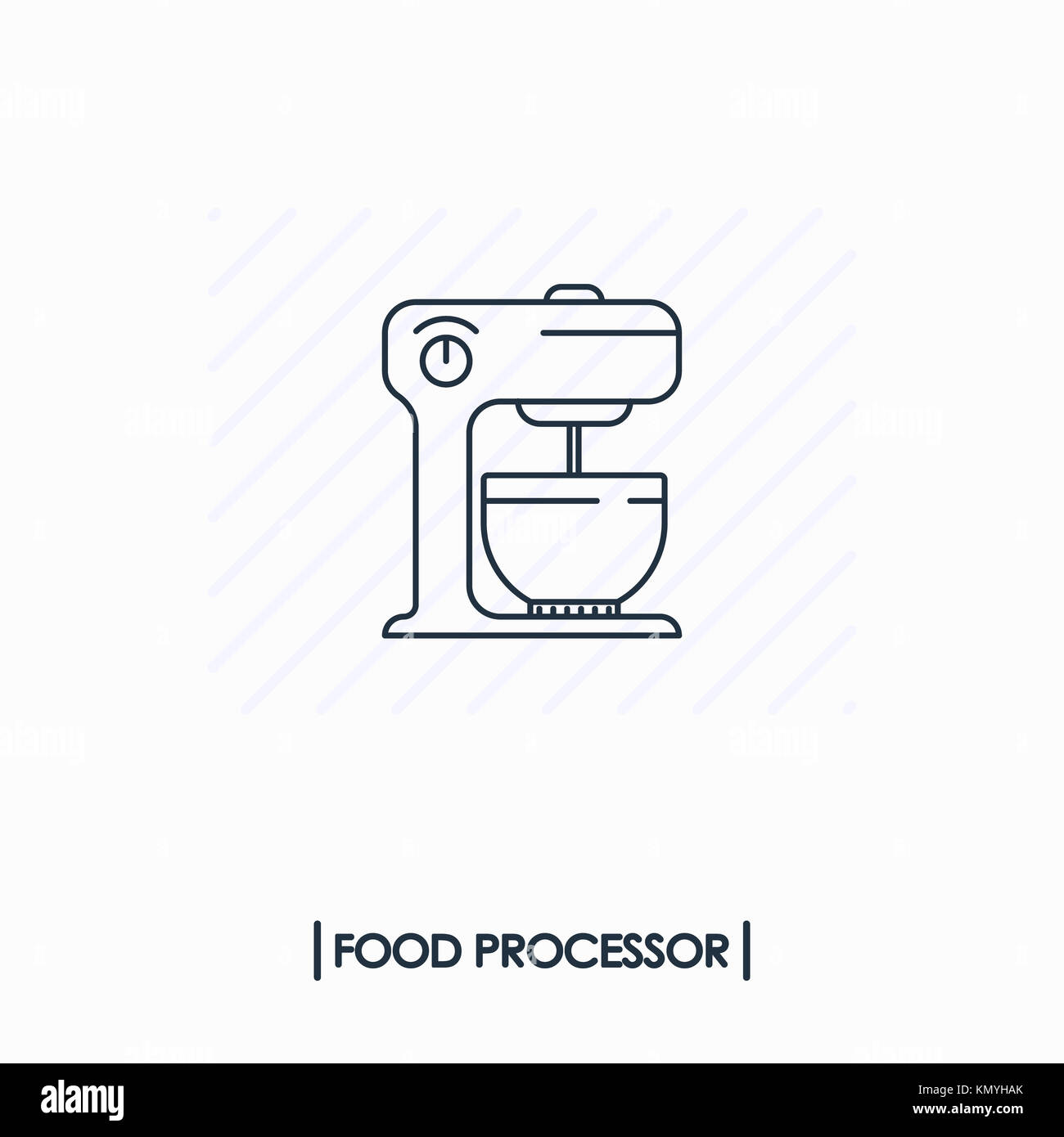Food processor outline icon isolated Stock Photo - Alamy