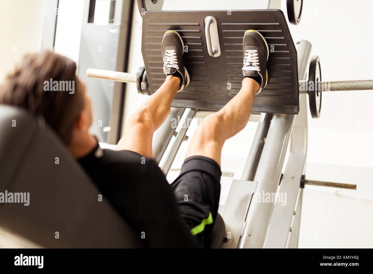 Leg day and workout in a gym Stock Photo - Alamy