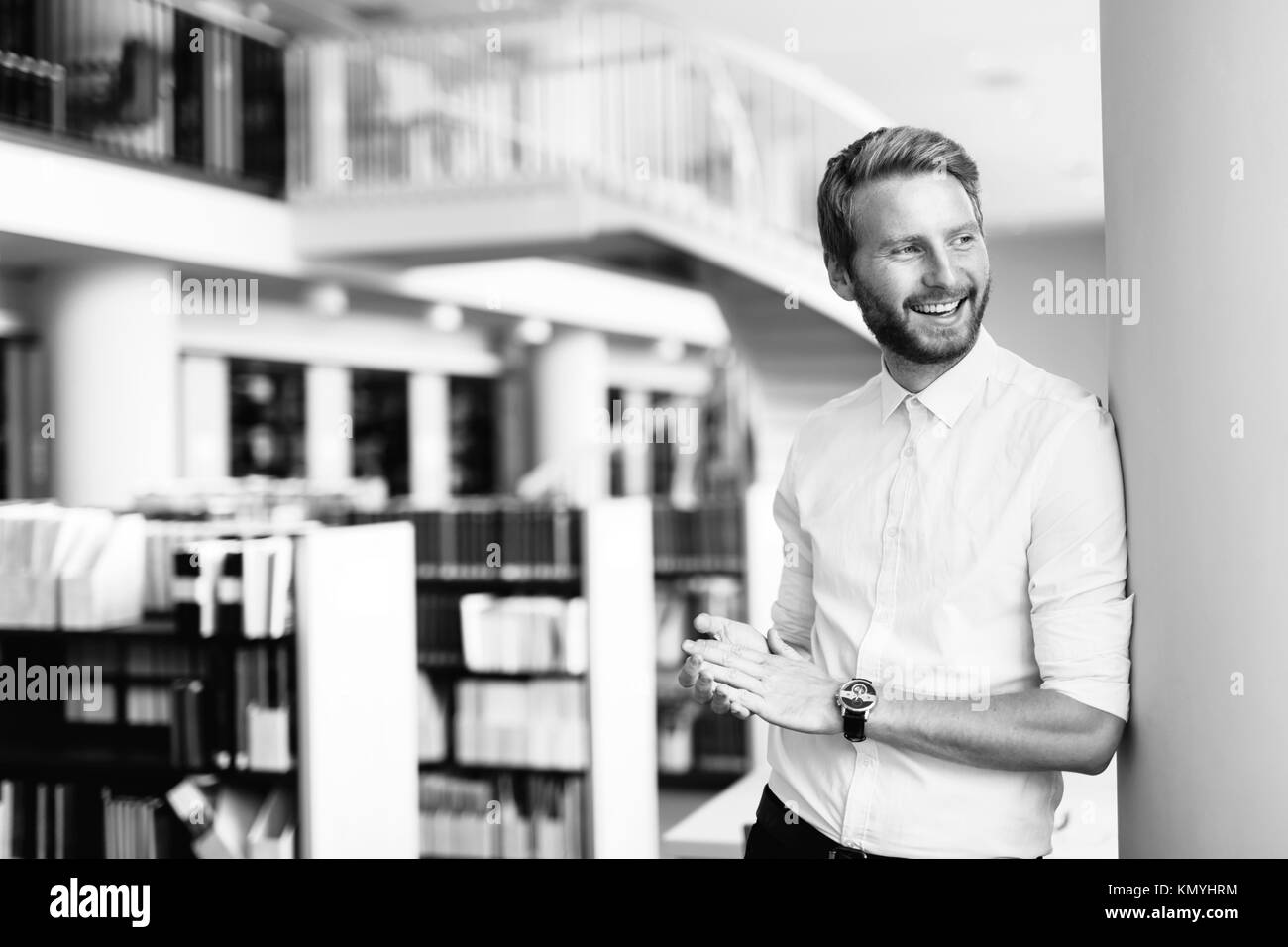 Smiling university Black and White Stock Photos & Images - Alamy