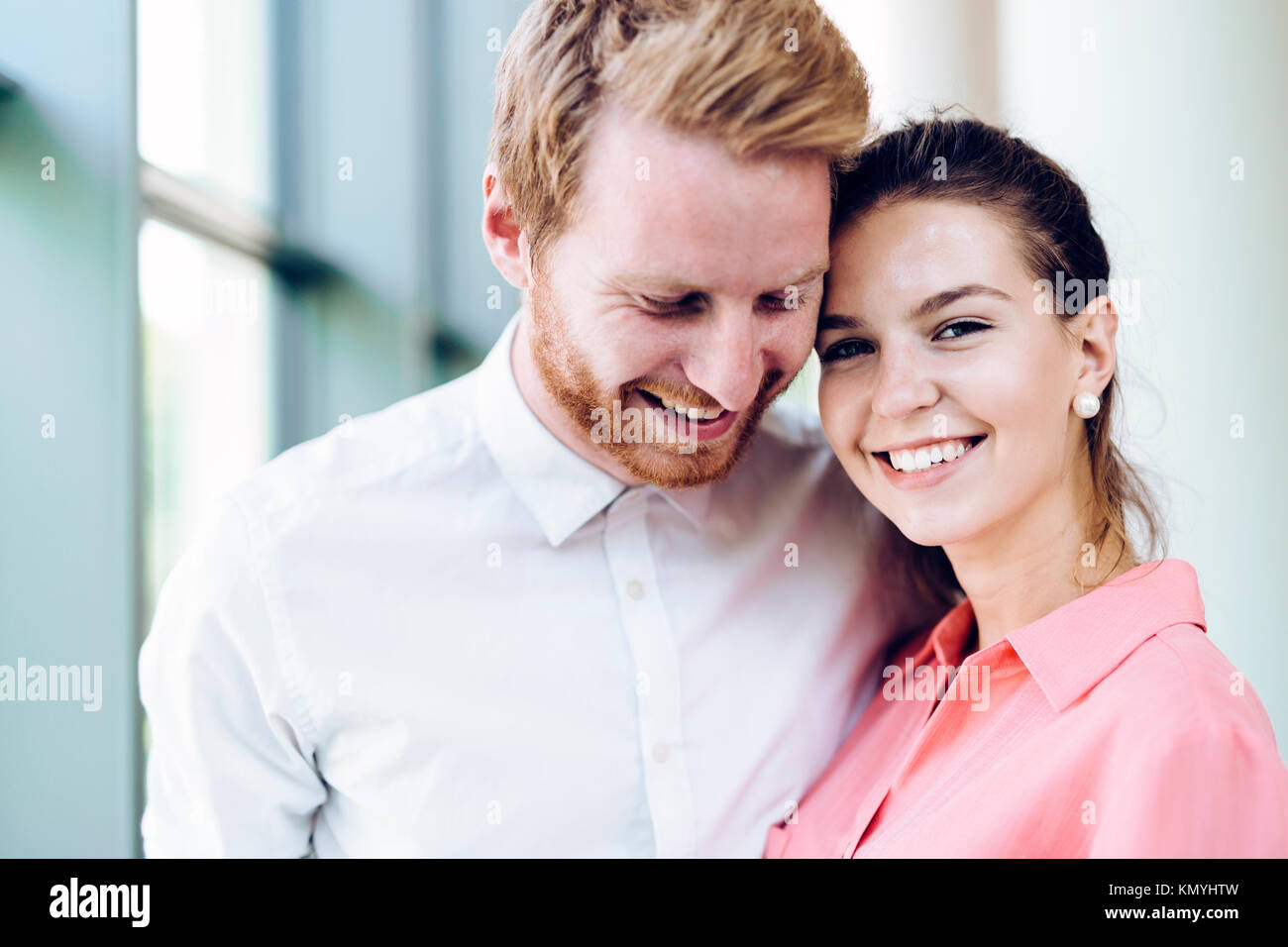 Happy work female colleagues hi-res stock photography and images - Alamy