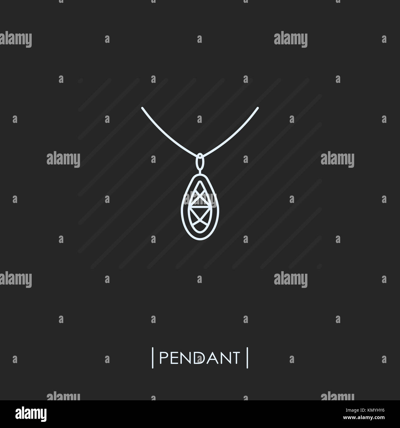 Gold chain necklace outline hi-res stock photography and images - Alamy