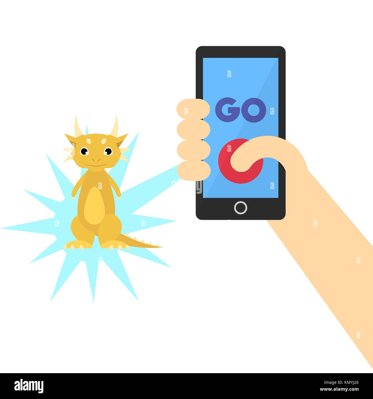 Dcember 09. 2017. Editorial illustration of the Pokemon Go game Stock ...