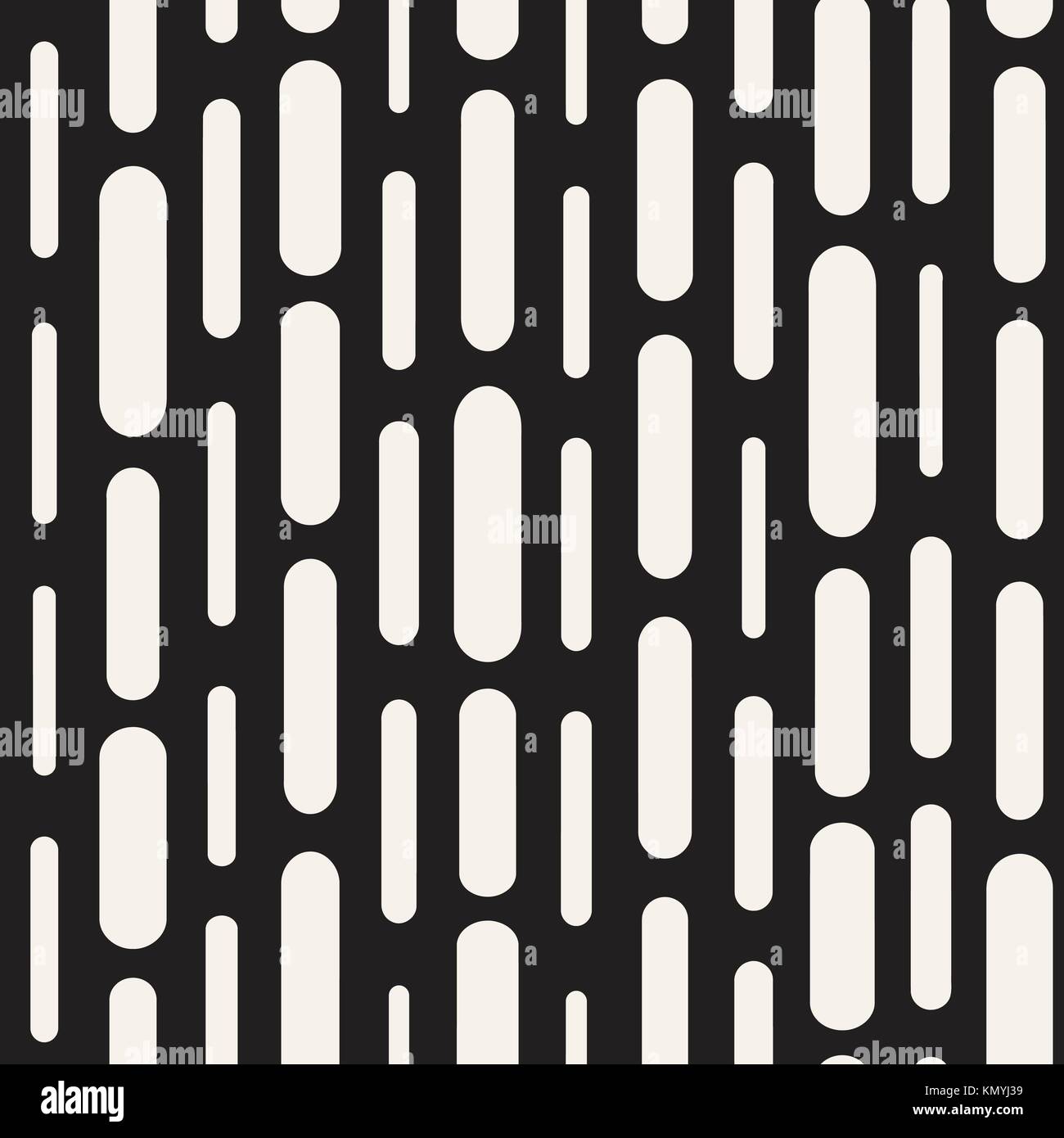 Black and White Irregular Rounded Dashed Lines Pattern. Modern Abstract ...