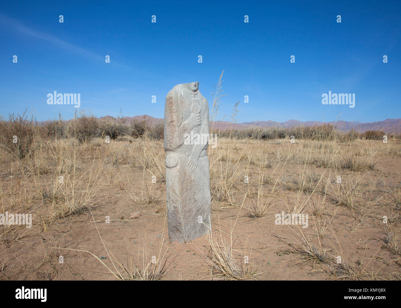 The ancient tomb of a nomadic people of the Mongolian steppe Stock ...