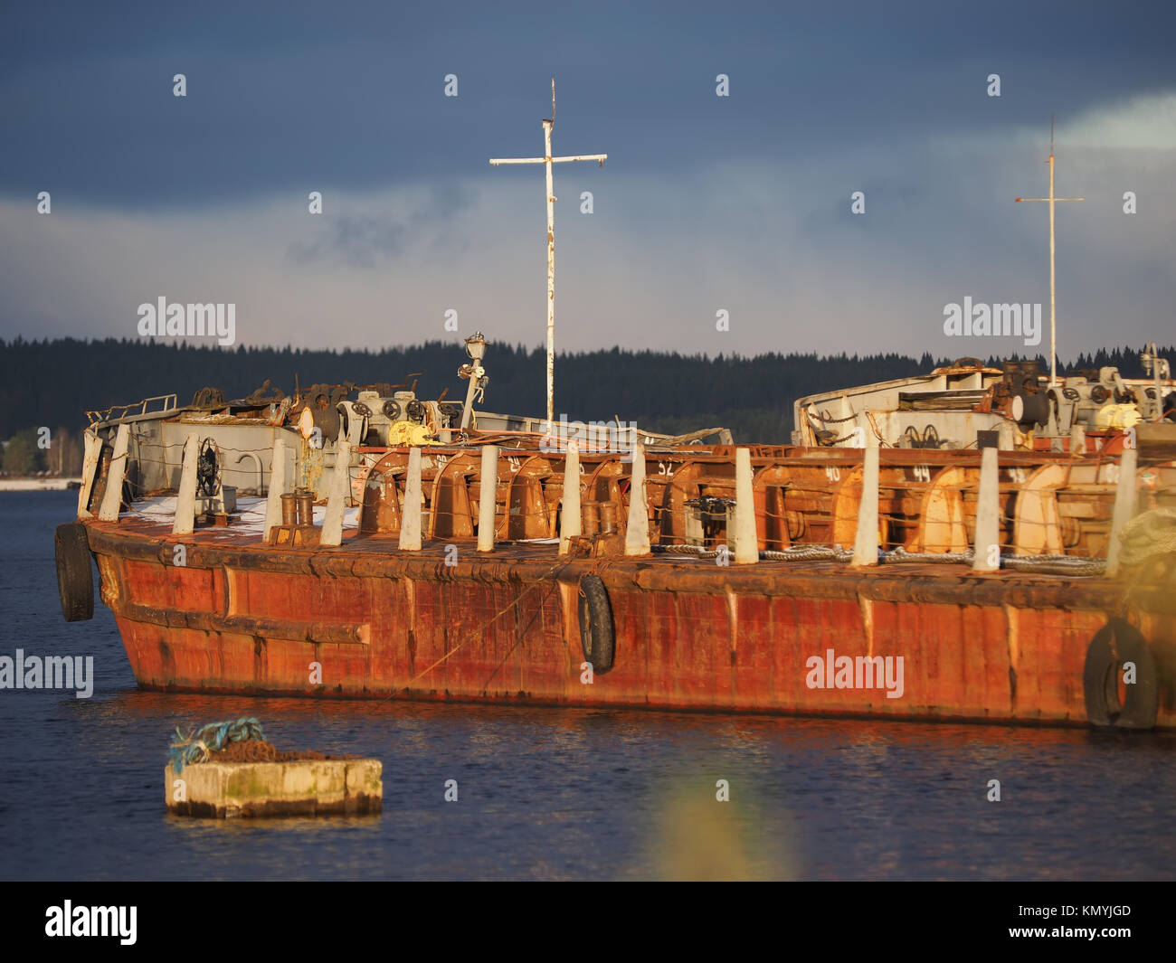 old ship on the lake Stock Photo - Alamy