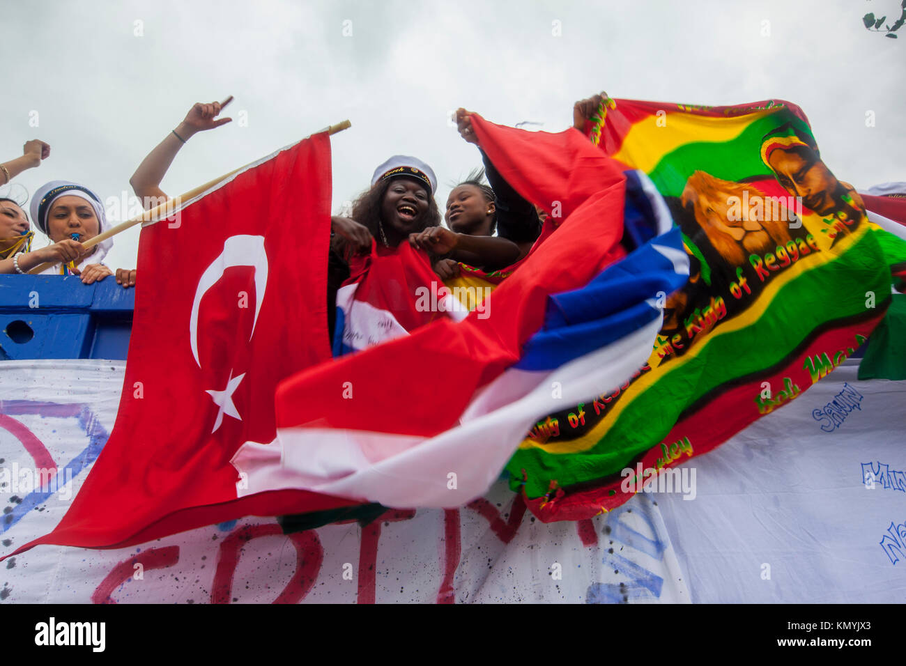 Pupils celebrating school leaving, Upplands Väsby, Sweden Stock Photo ...