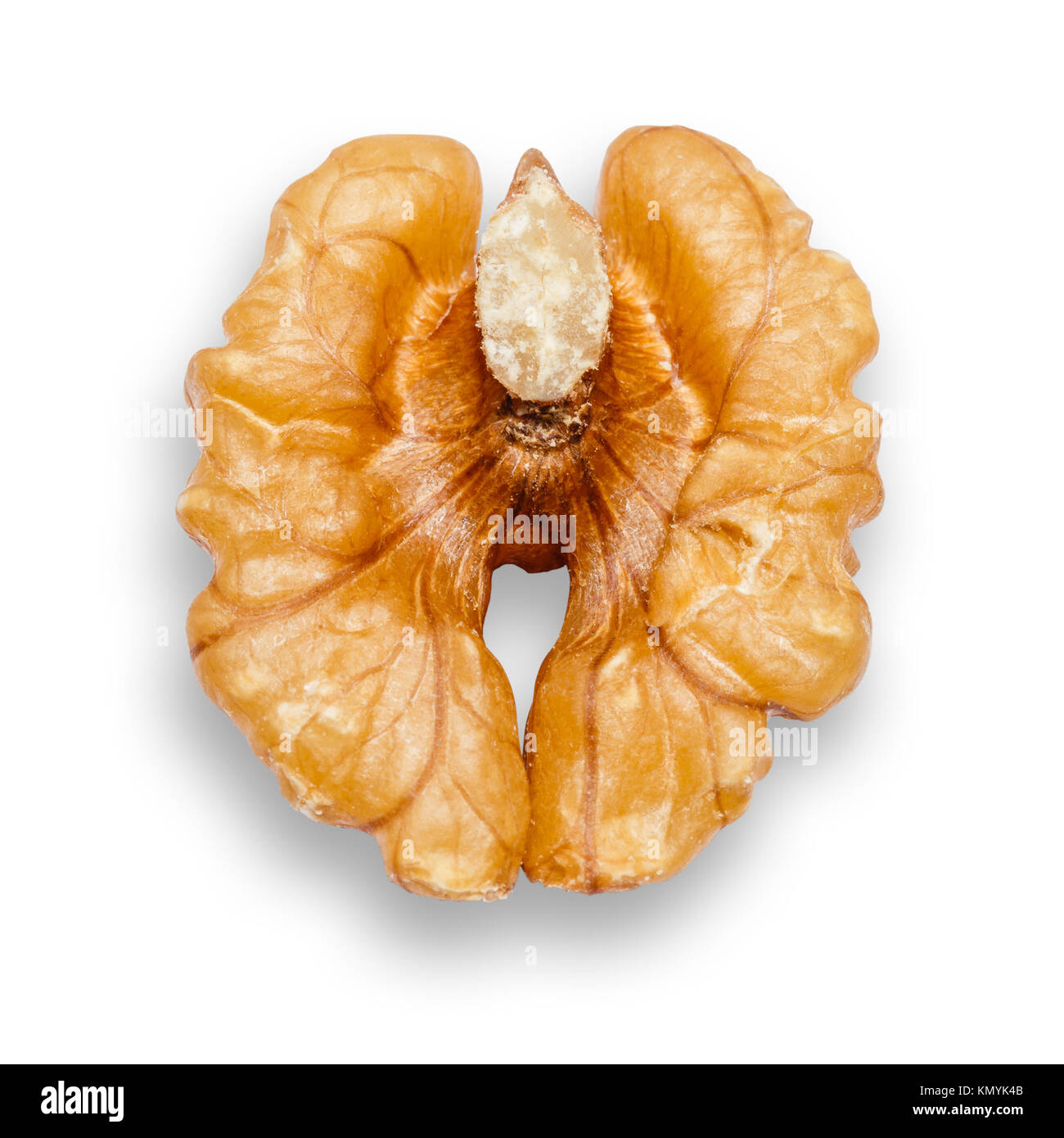Walnut peeled isolated on white background. Clipping path Stock Photo ...
