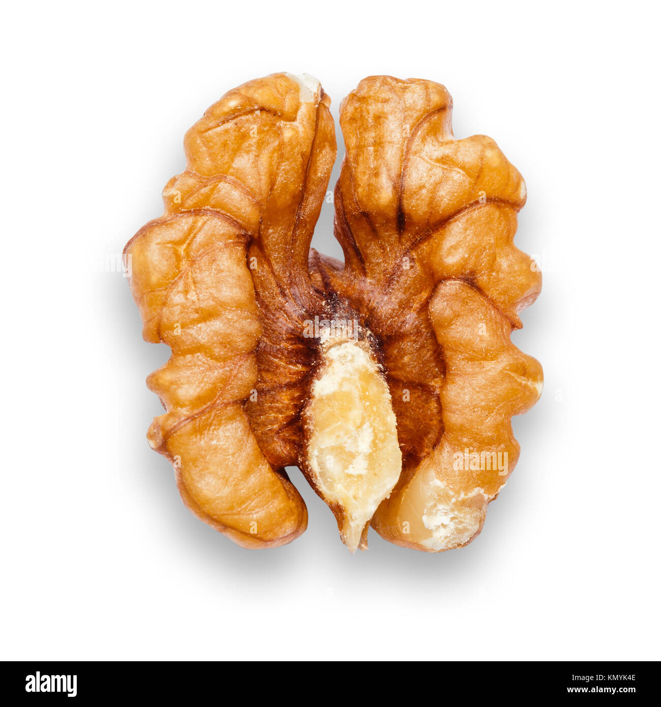 Walnut peeled isolated on white background. Clipping path Stock Photo ...