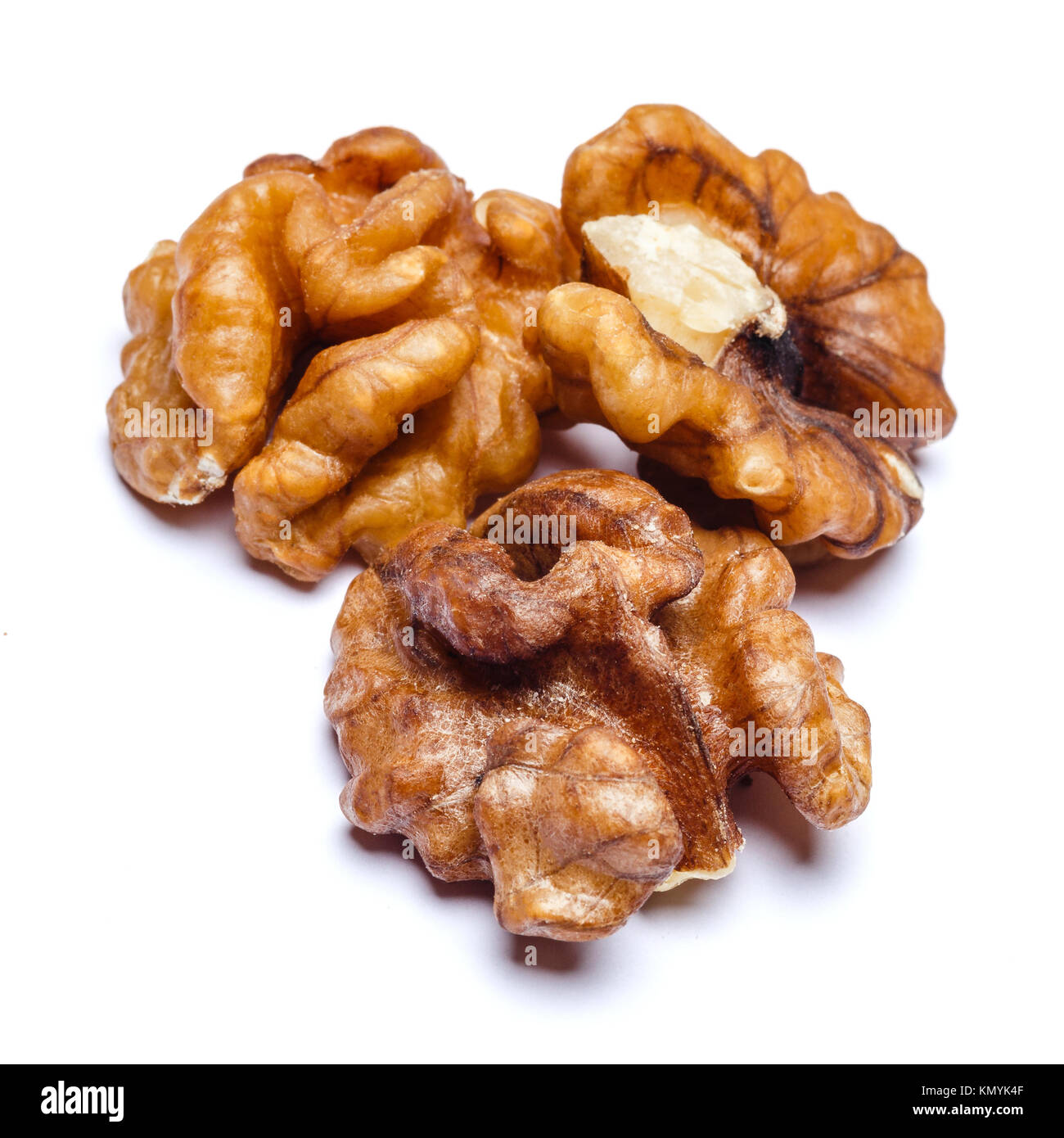 Walnut peeled isolated on white background. Clipping path Stock Photo ...