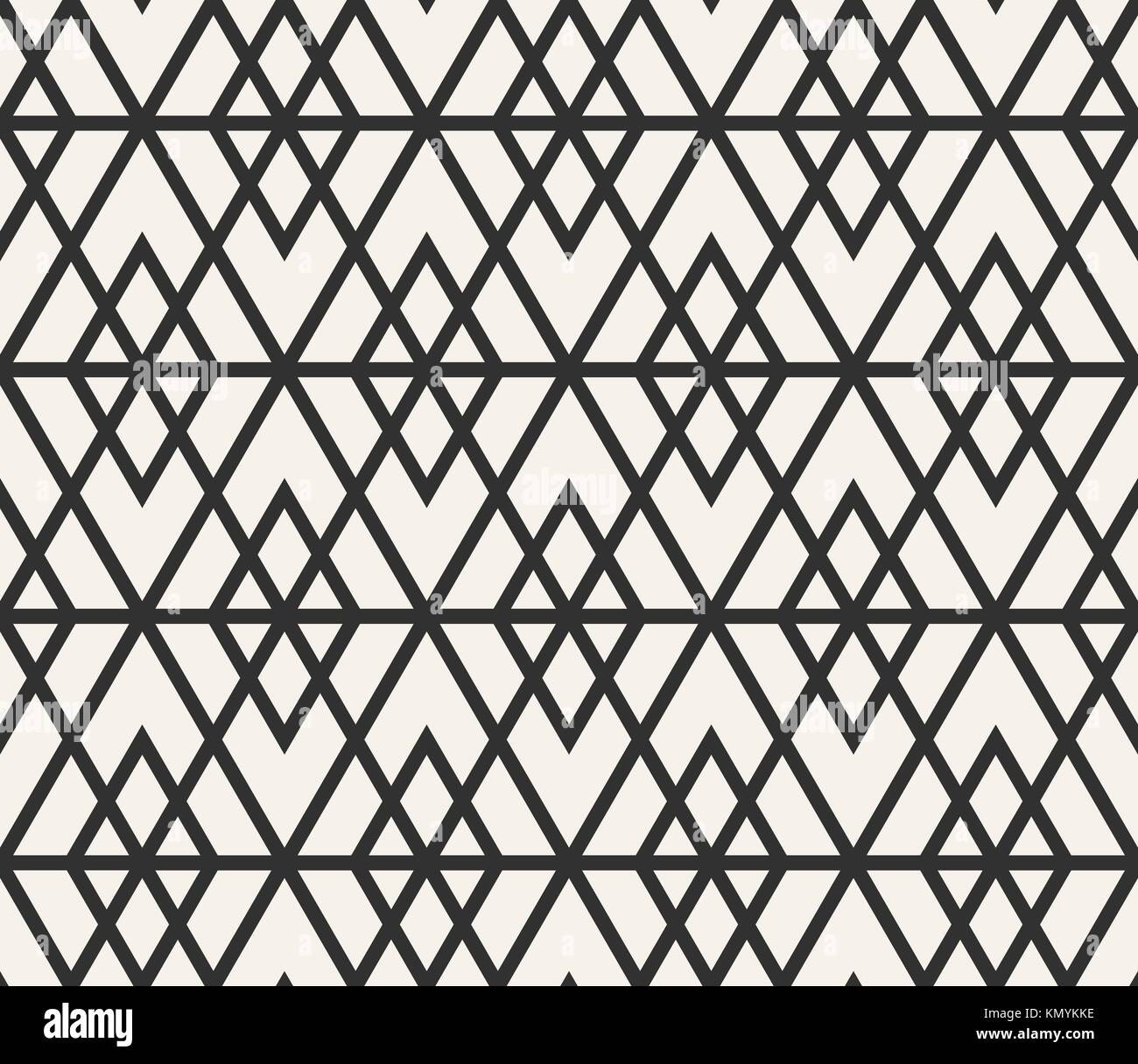 Vector Seamless Lines Pattern Modern Stylish Triangle Shapes Texture Repeating Geometric Tiles