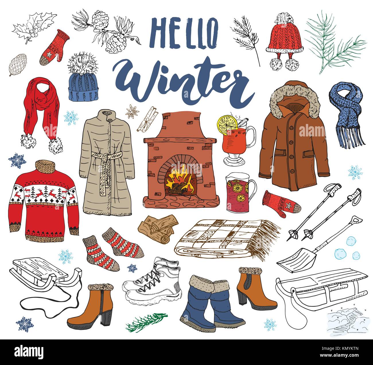 Winter Season Clothes Clipart