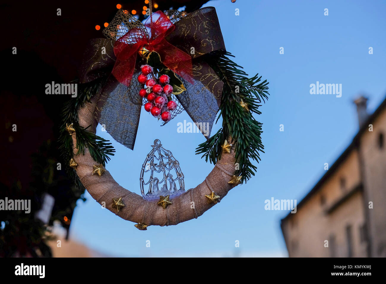 Locals and tourists visit the Christmas markets in the window in ...