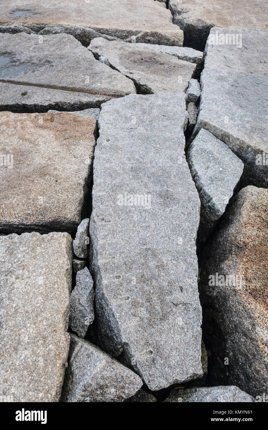 Rock stone boulders breakwater hi-res stock photography and images - Alamy