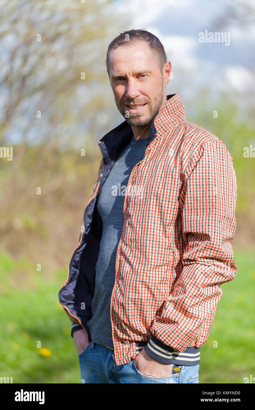 Model wearing jacket hi-res stock photography and images - Alamy