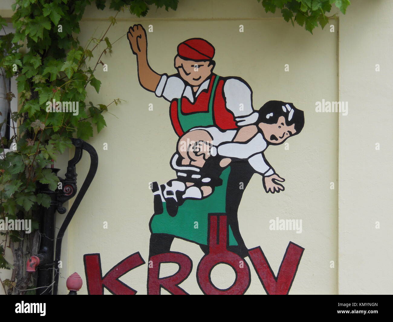 Naughty boy towns symbol Stock Photo - Alamy