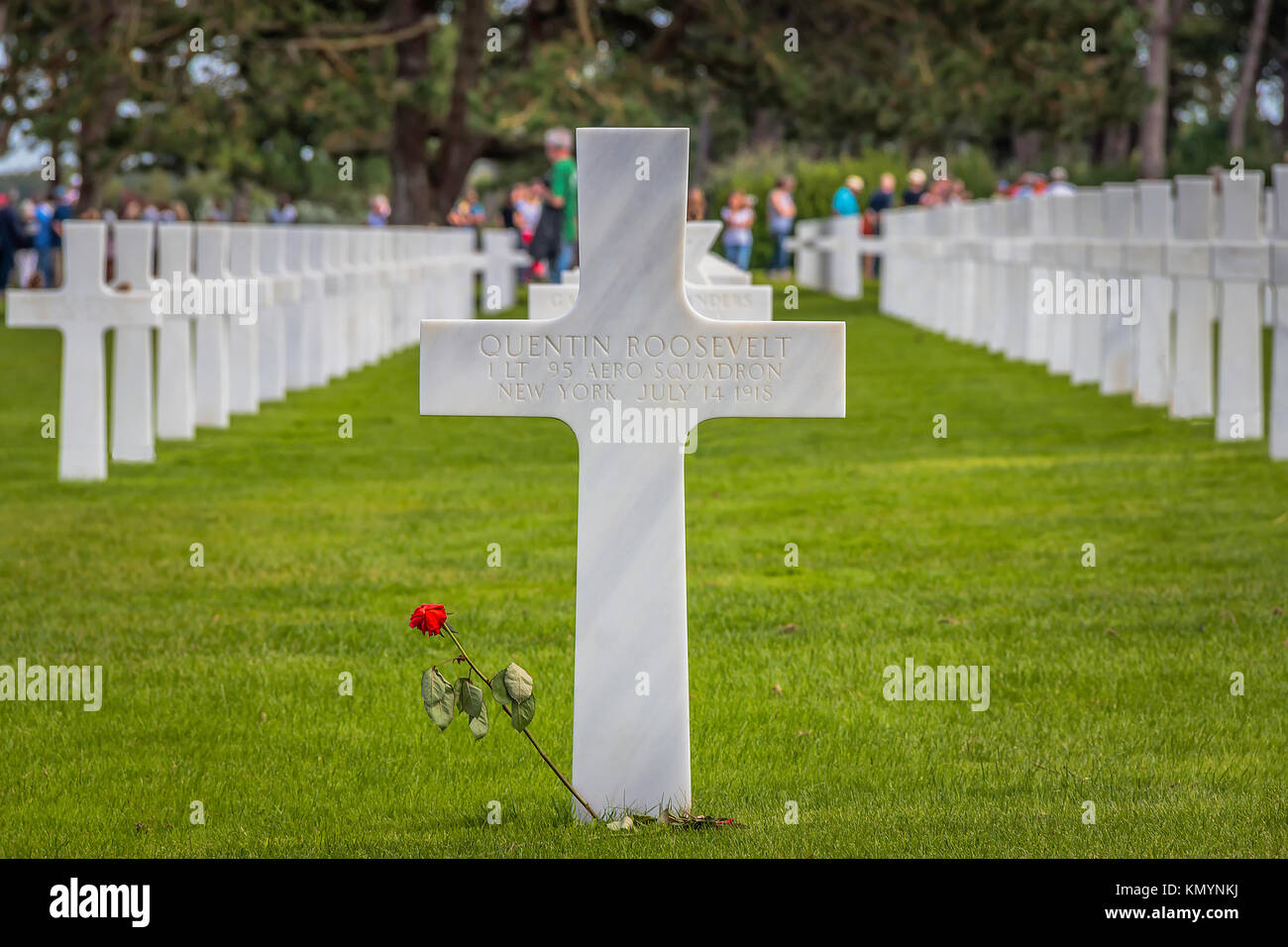 War Grave Of Quentin Roosevelt Stock Photo - Alamy