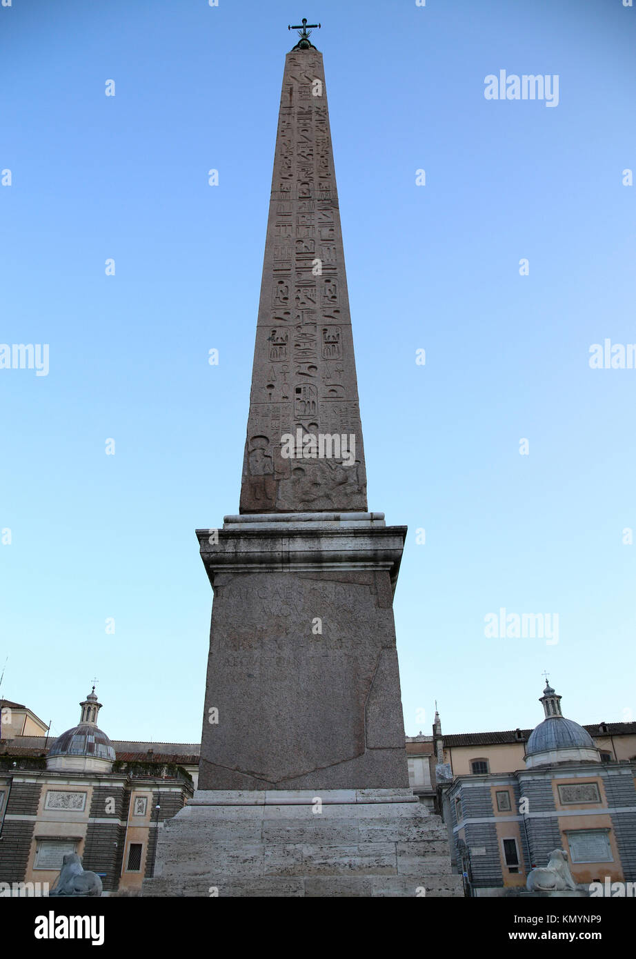 Piazza del Popolo and Flaminio Obelisk in Rome, Italy ( photographed ...