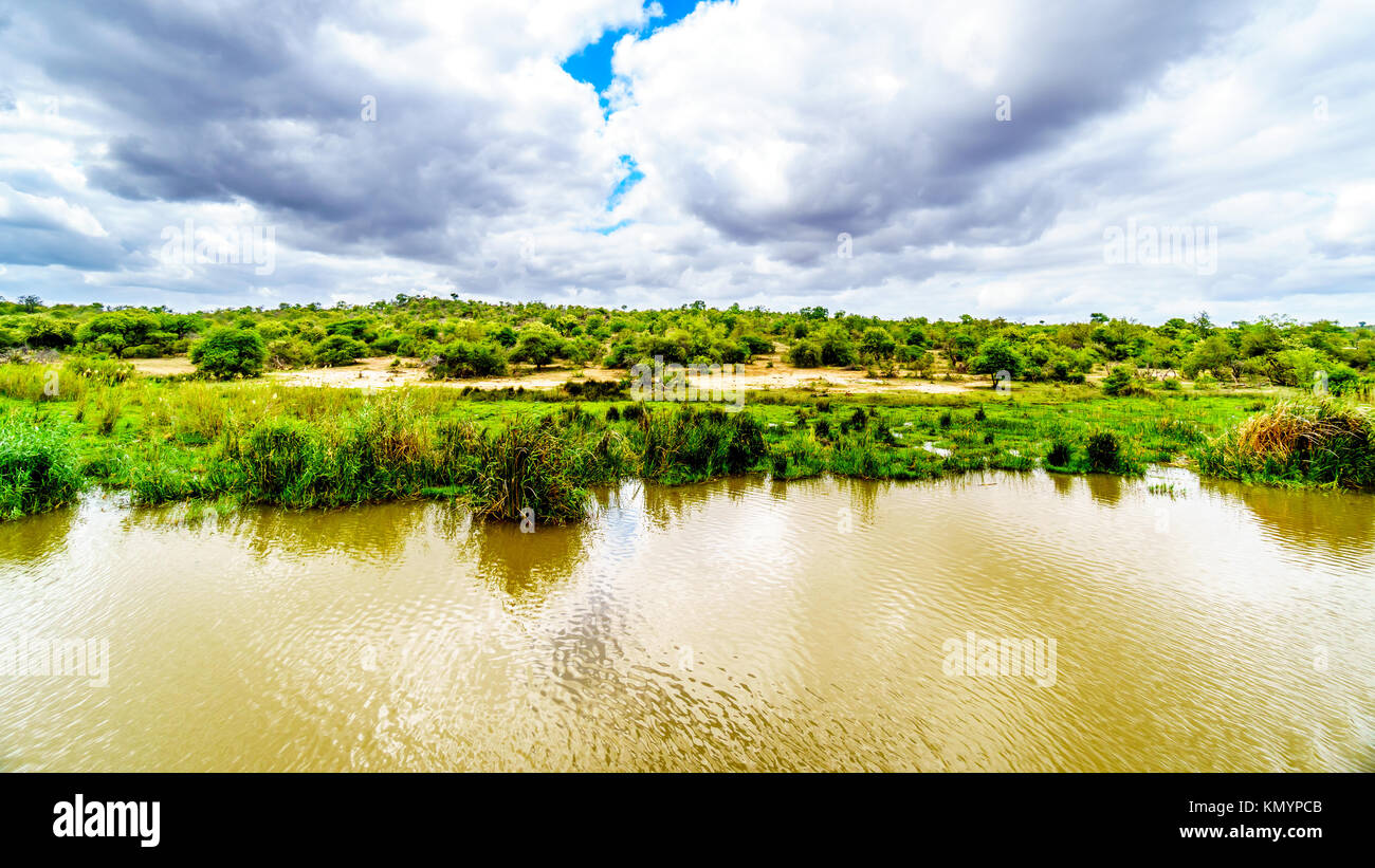 Landscape along the Olifants River near Kruger Park and Phalaborwa on ...
