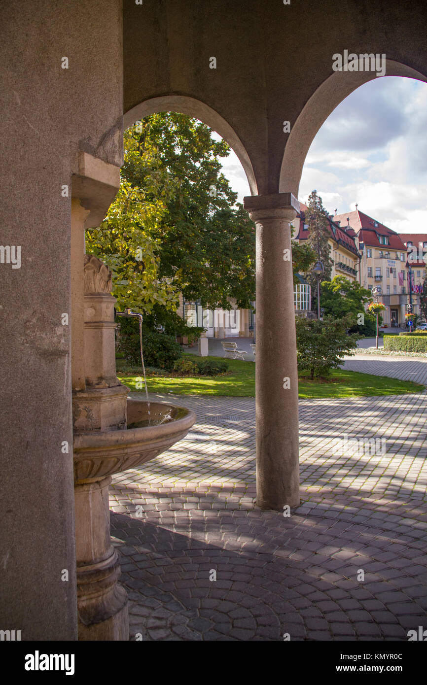 PIESTANY, SLOVAKIA - October 06,2017: Mineral water spring and ...