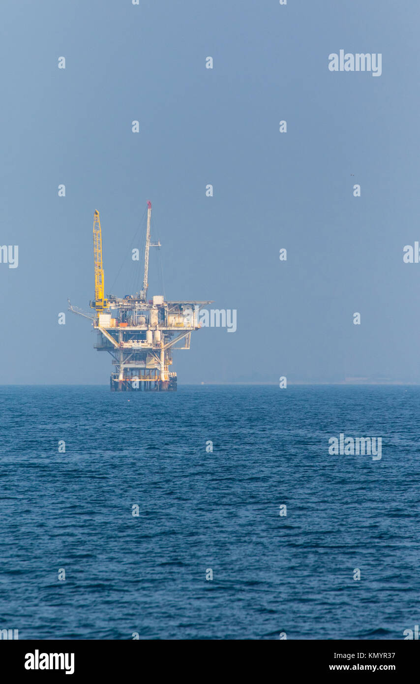Oil platform, offshore platform, or (colloquially) oil rig, California ...