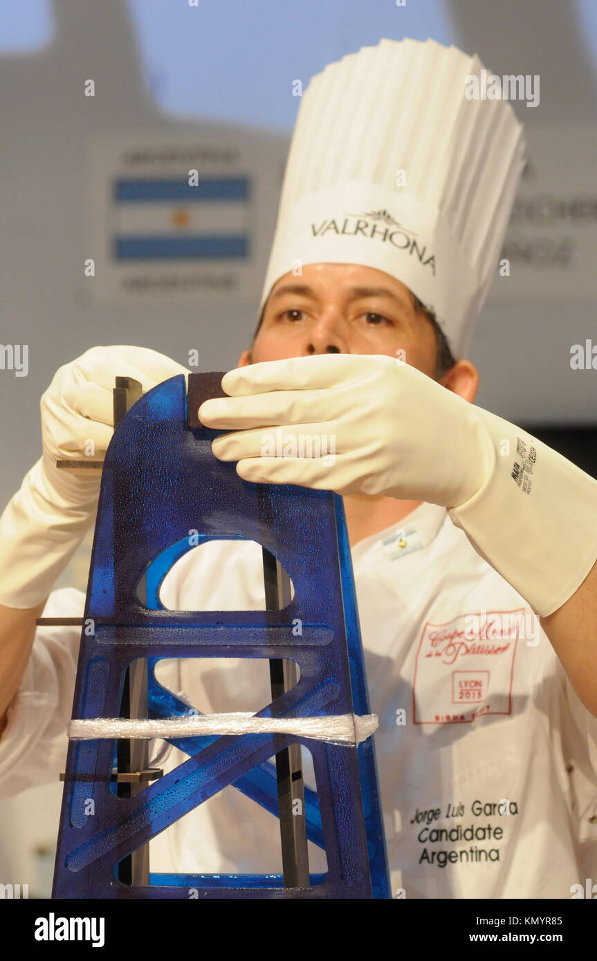 Finale test for Pastry World Cup candidates, Lyon, France Stock Photo ...