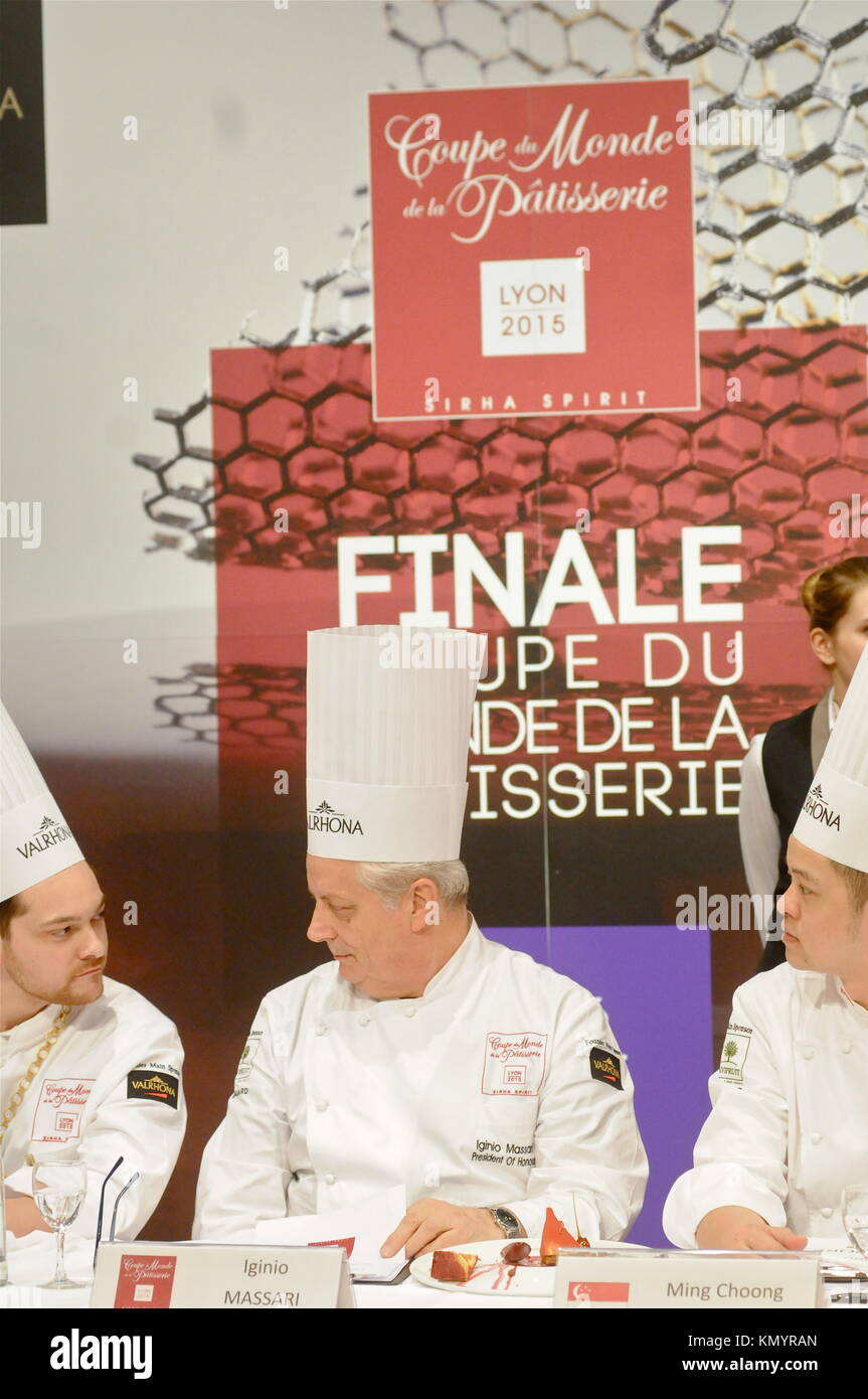 Finale test for Pastry World Cup candidates, Lyon, France Stock Photo ...