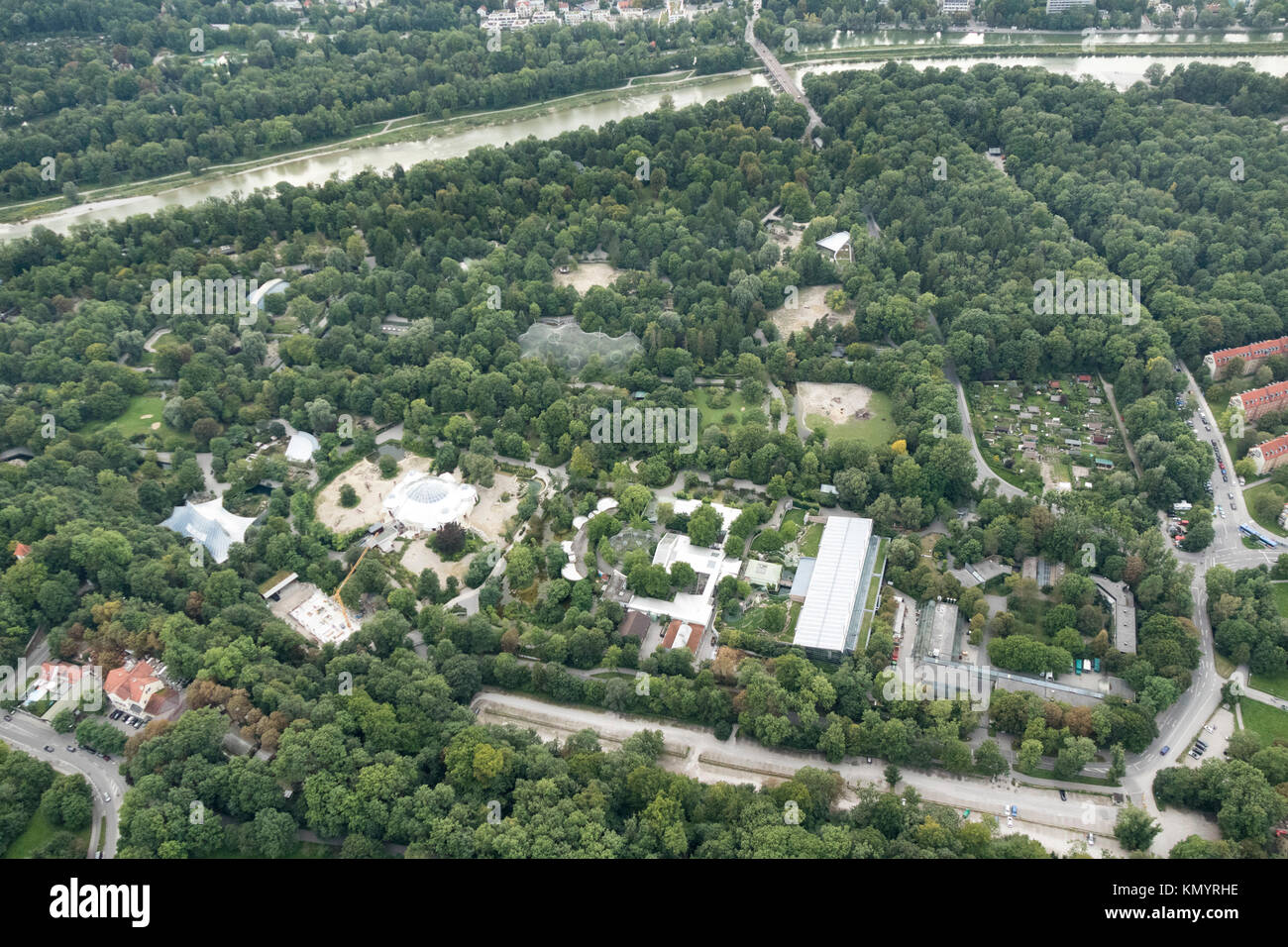 zoo with elephant house, Hellabrunn, Munich, Bavaria, Germany Stock ...