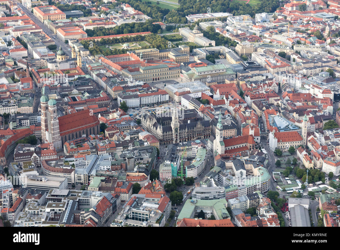 aerial view of the Altstadt, Munich, Bavaria, Germany Stock Photo - Alamy