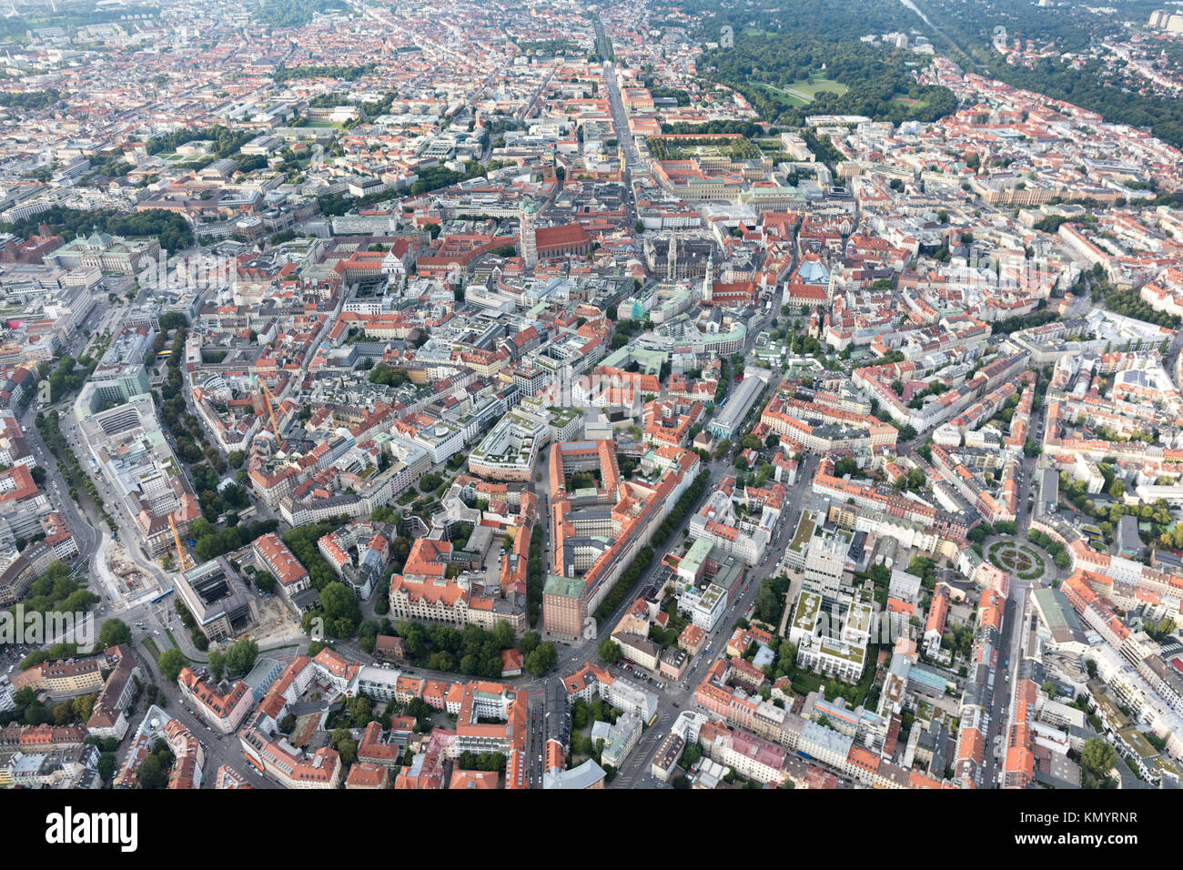 aerial view of the Altstadt, Munich, Bavaria, Germany Stock Photo - Alamy
