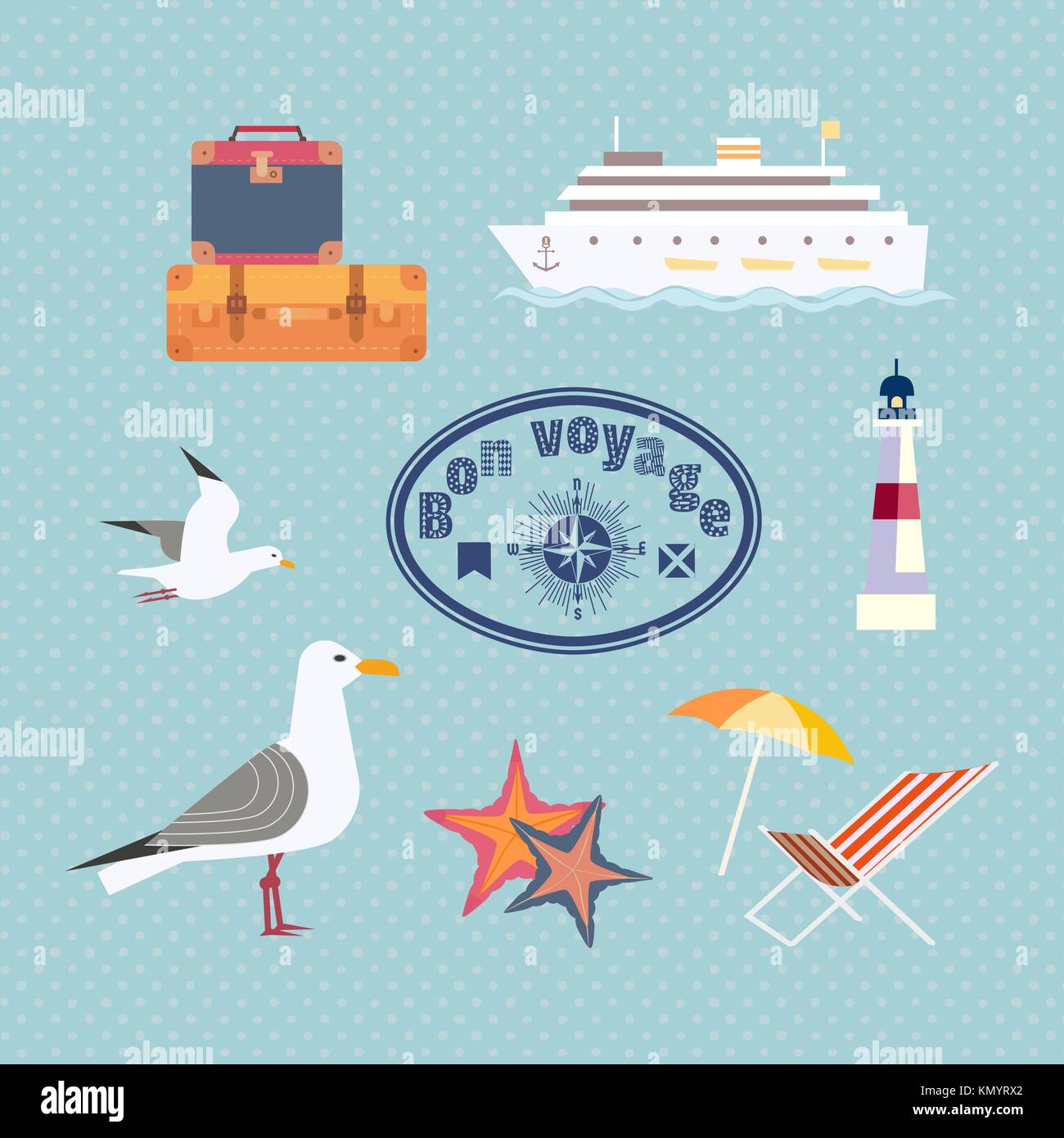 Set of cruise trip icons Stock Vector Image & Art - Alamy